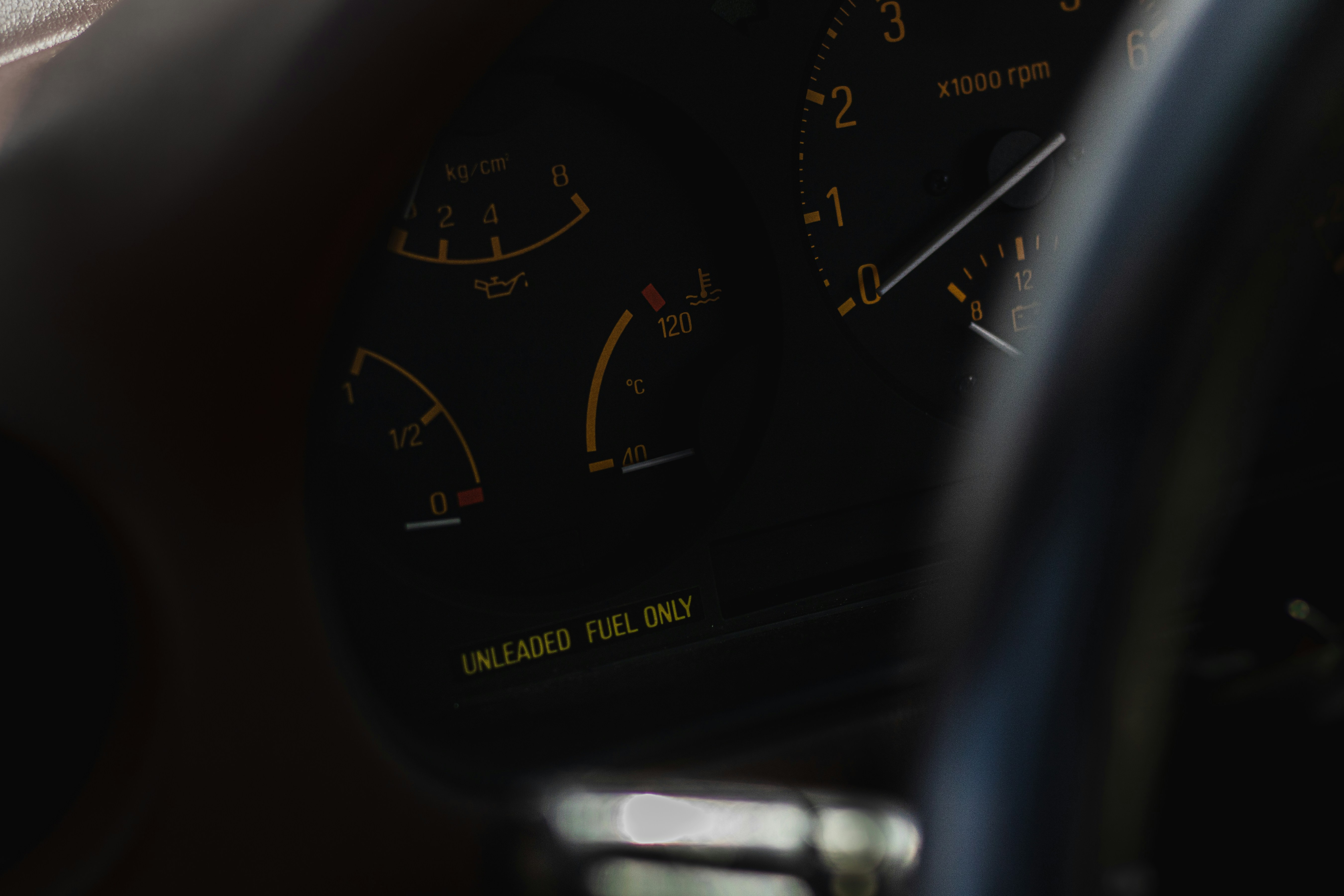 a close up of a car dashboard