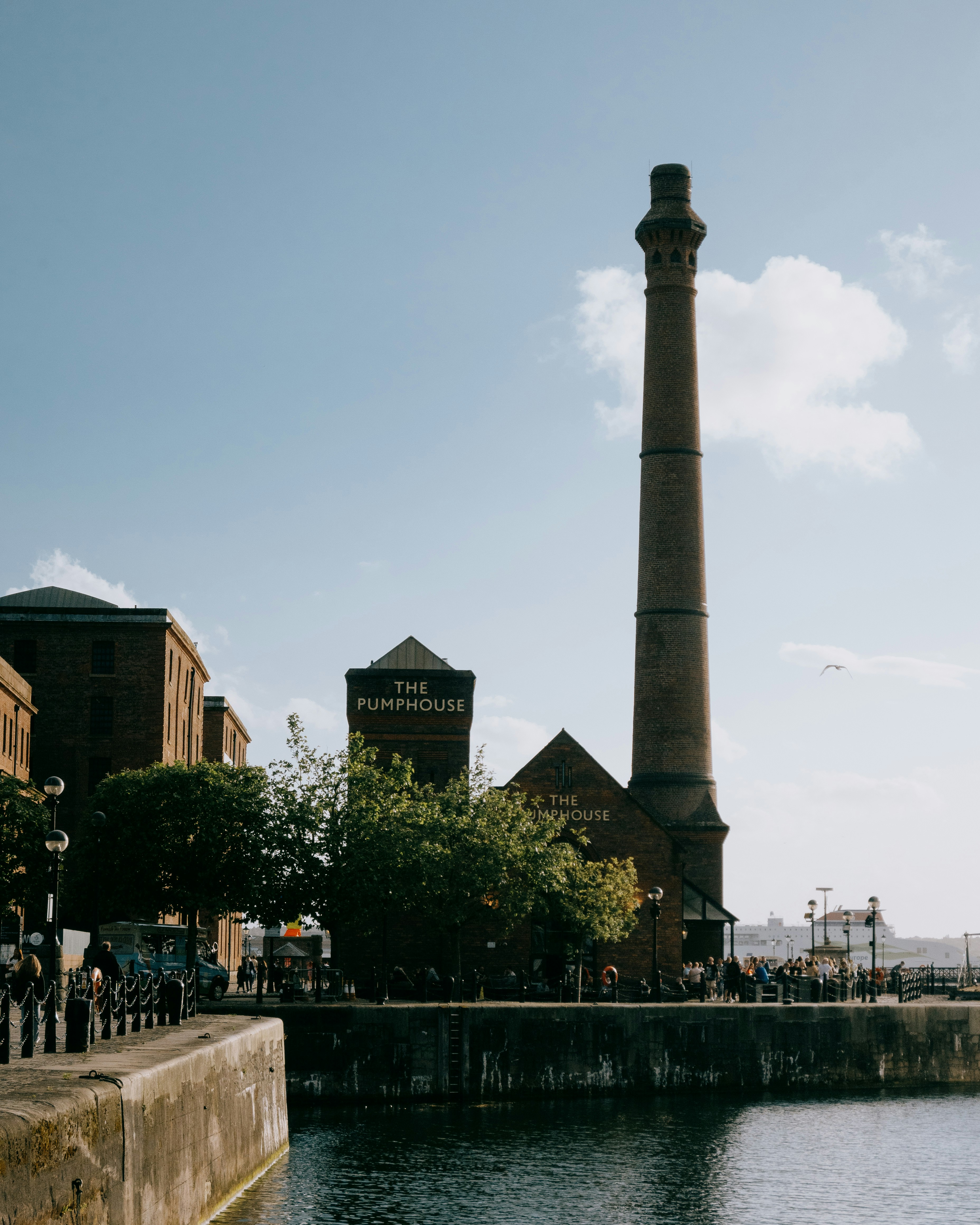 Brick Chimney and Harbourfront: The Pump House by the River