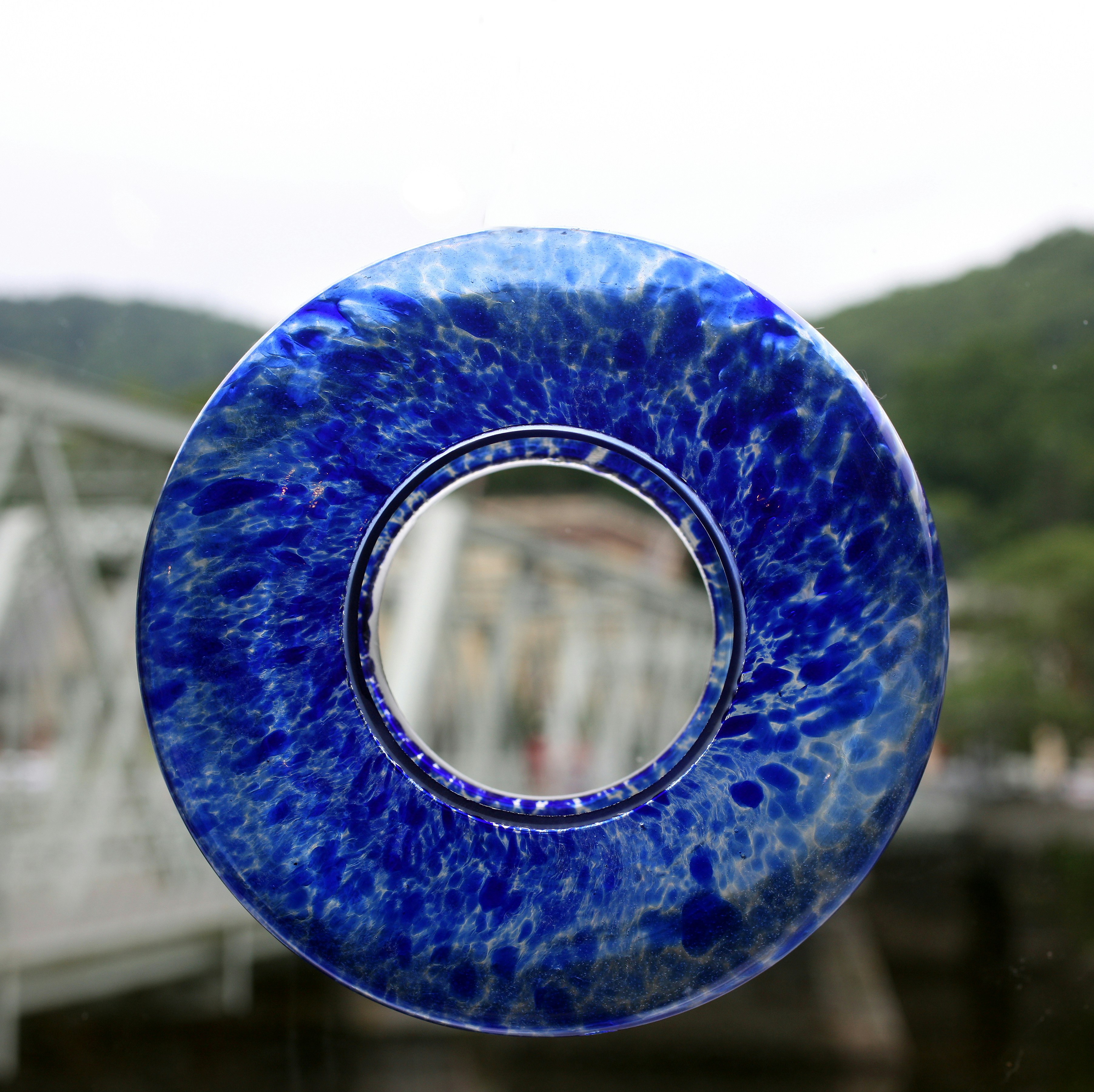 Cerulean Circle: A Window to Nature's Palette