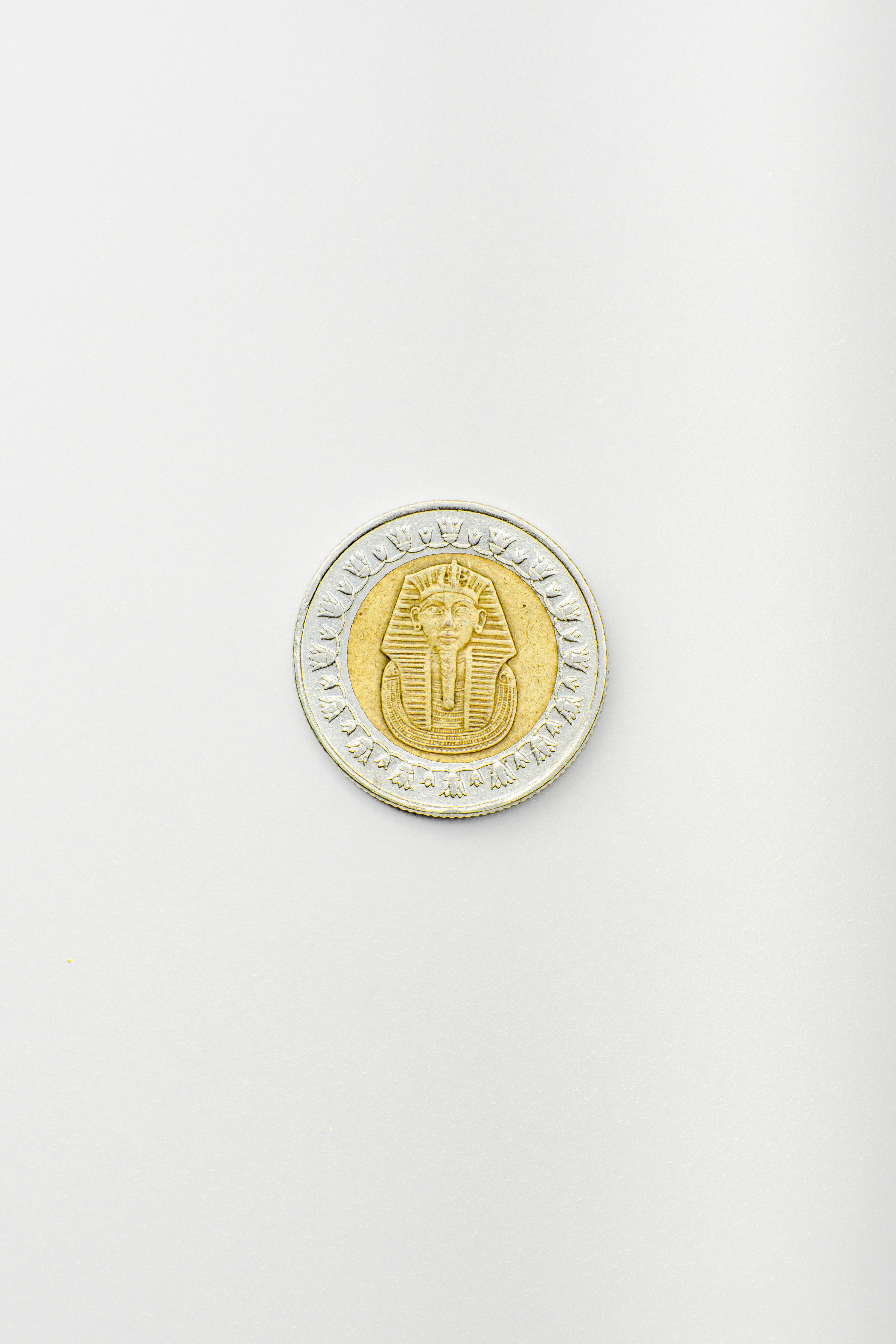 Minimalist Coin: Gold Centered on White
