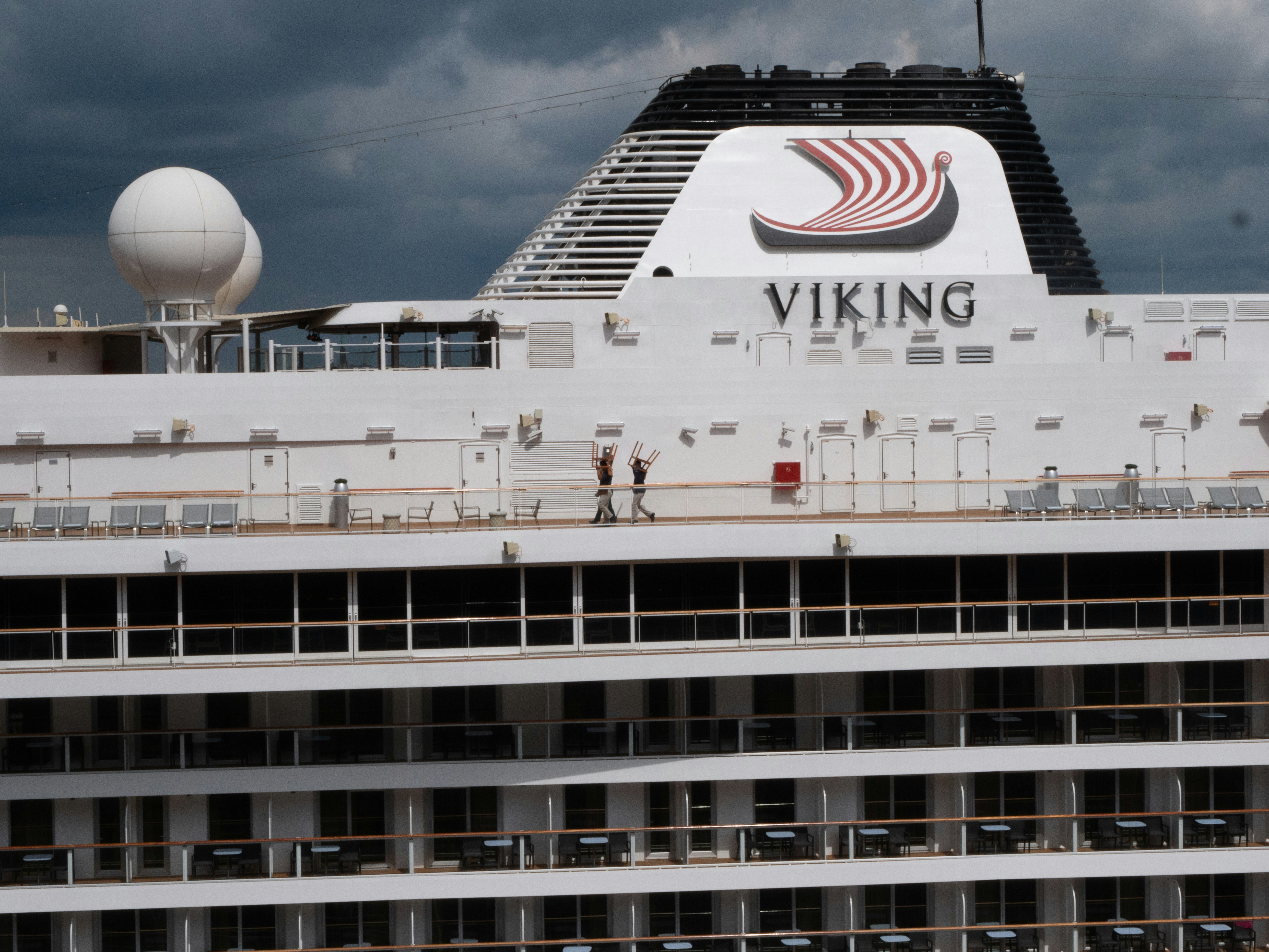 Viking Ocean: Front Deck Scene Under a Moody Sky