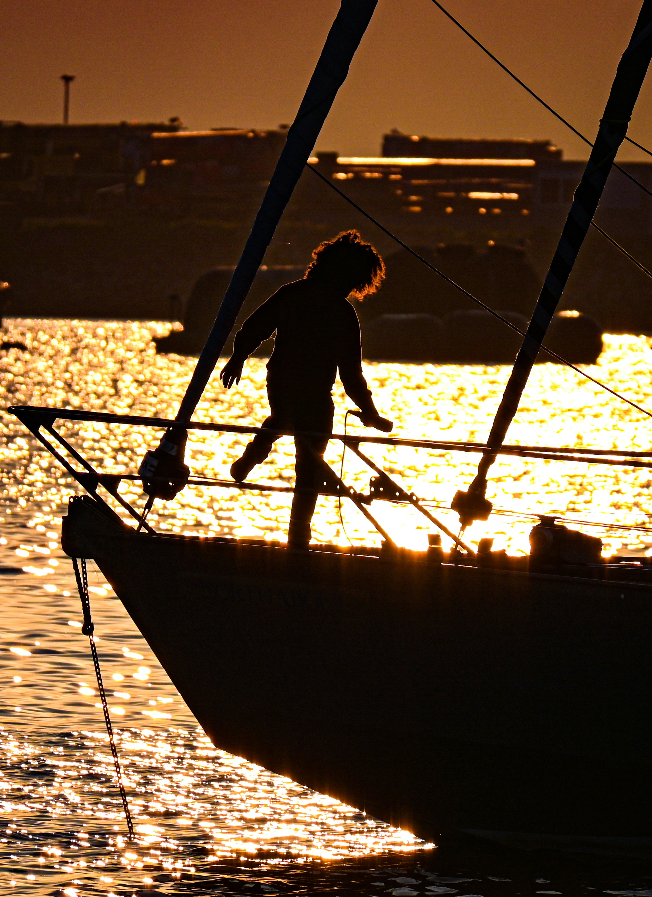 Going out on a yacht at dawn