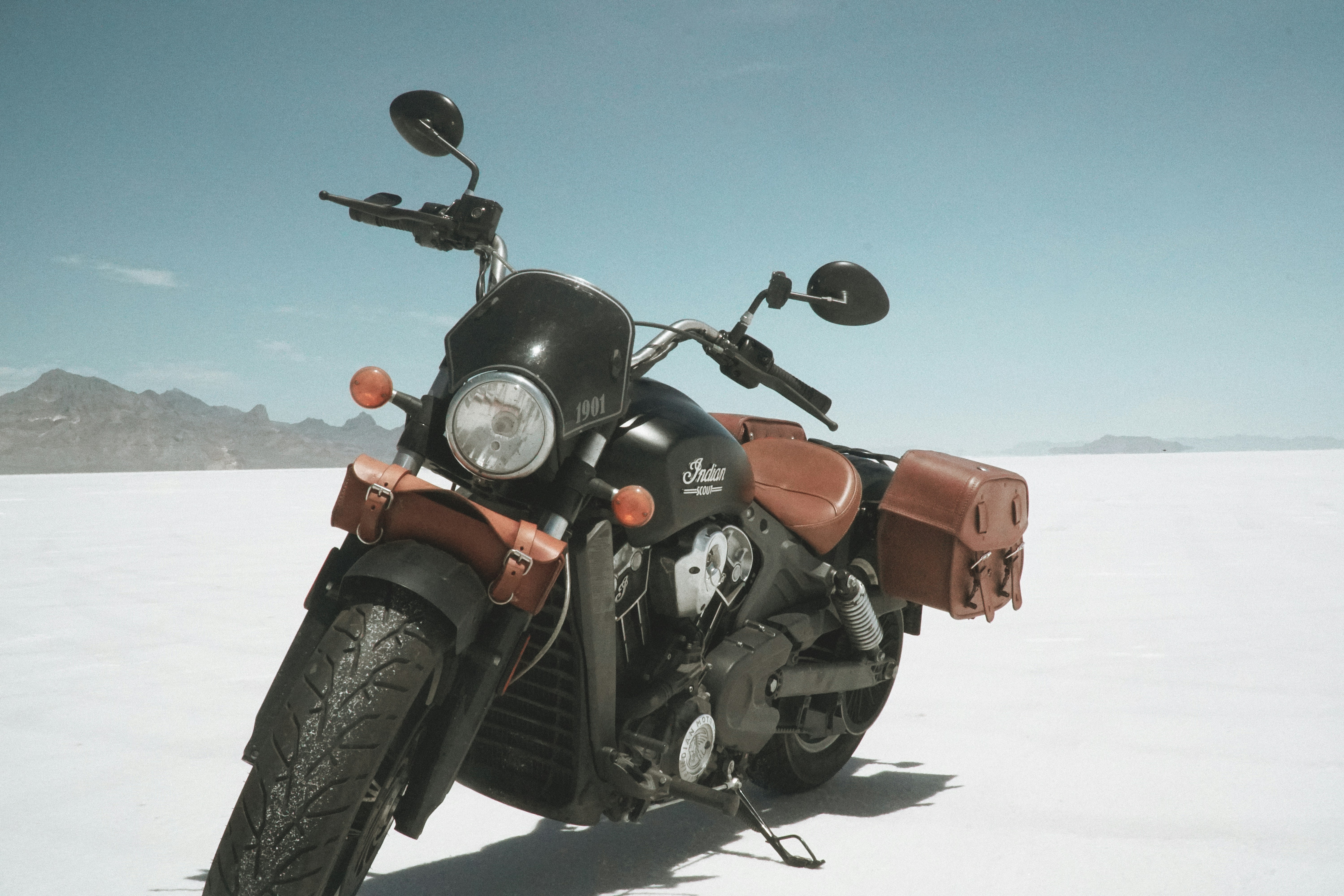 Desert Rider: A Retro Moto Emerges from the Salt