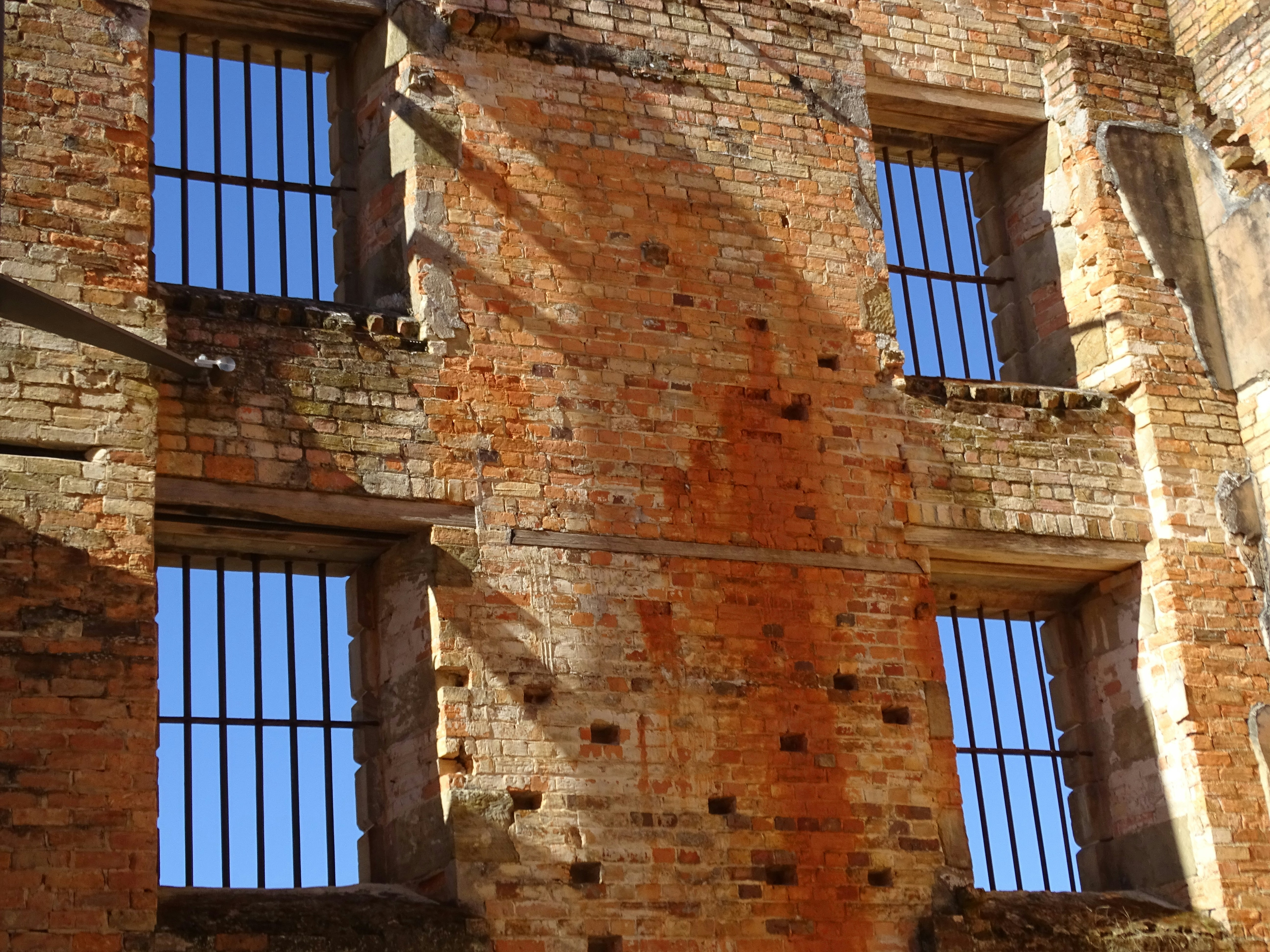 Sunlit Shadows on Historic Brickwork