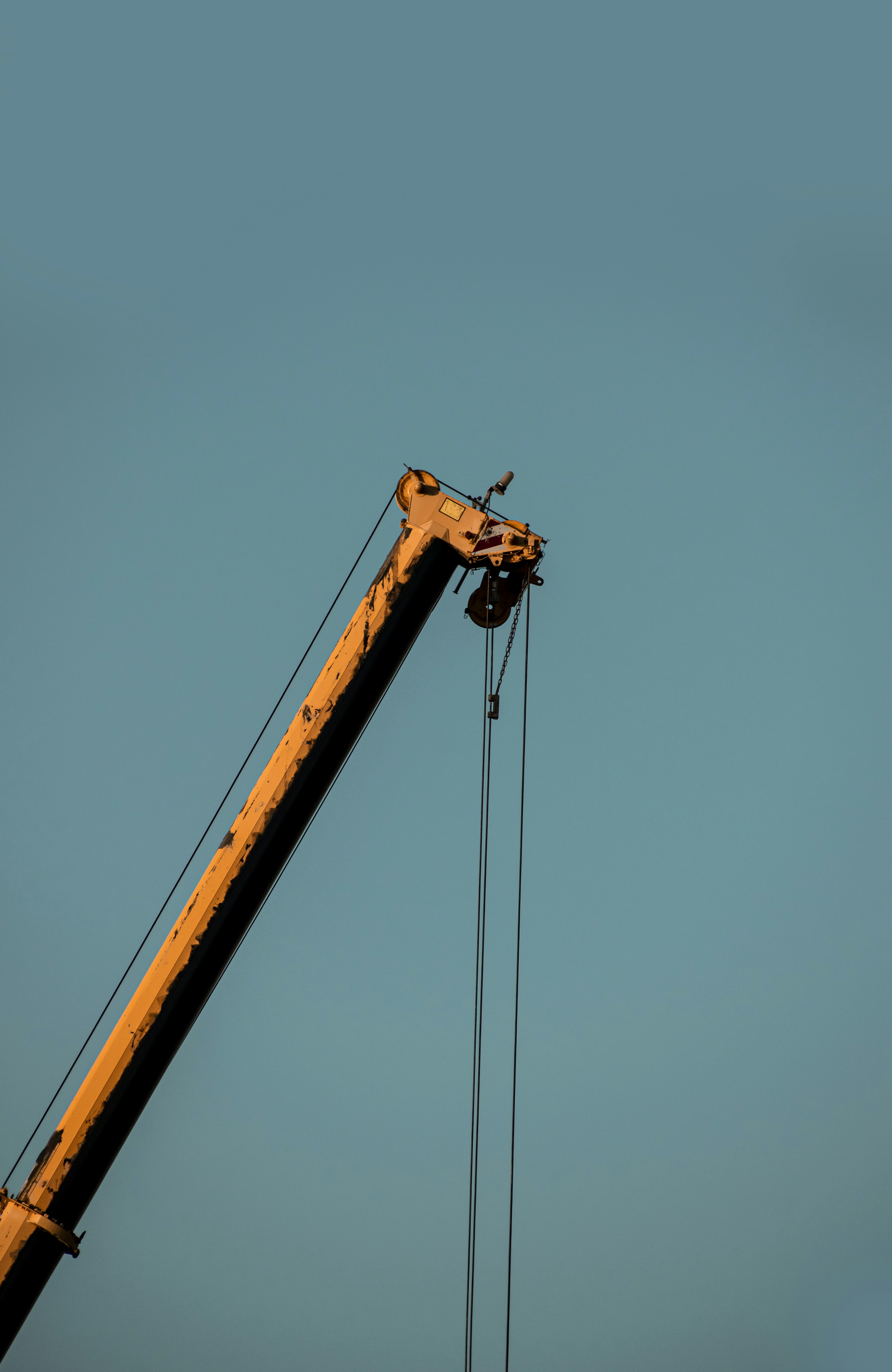 a person on a crane