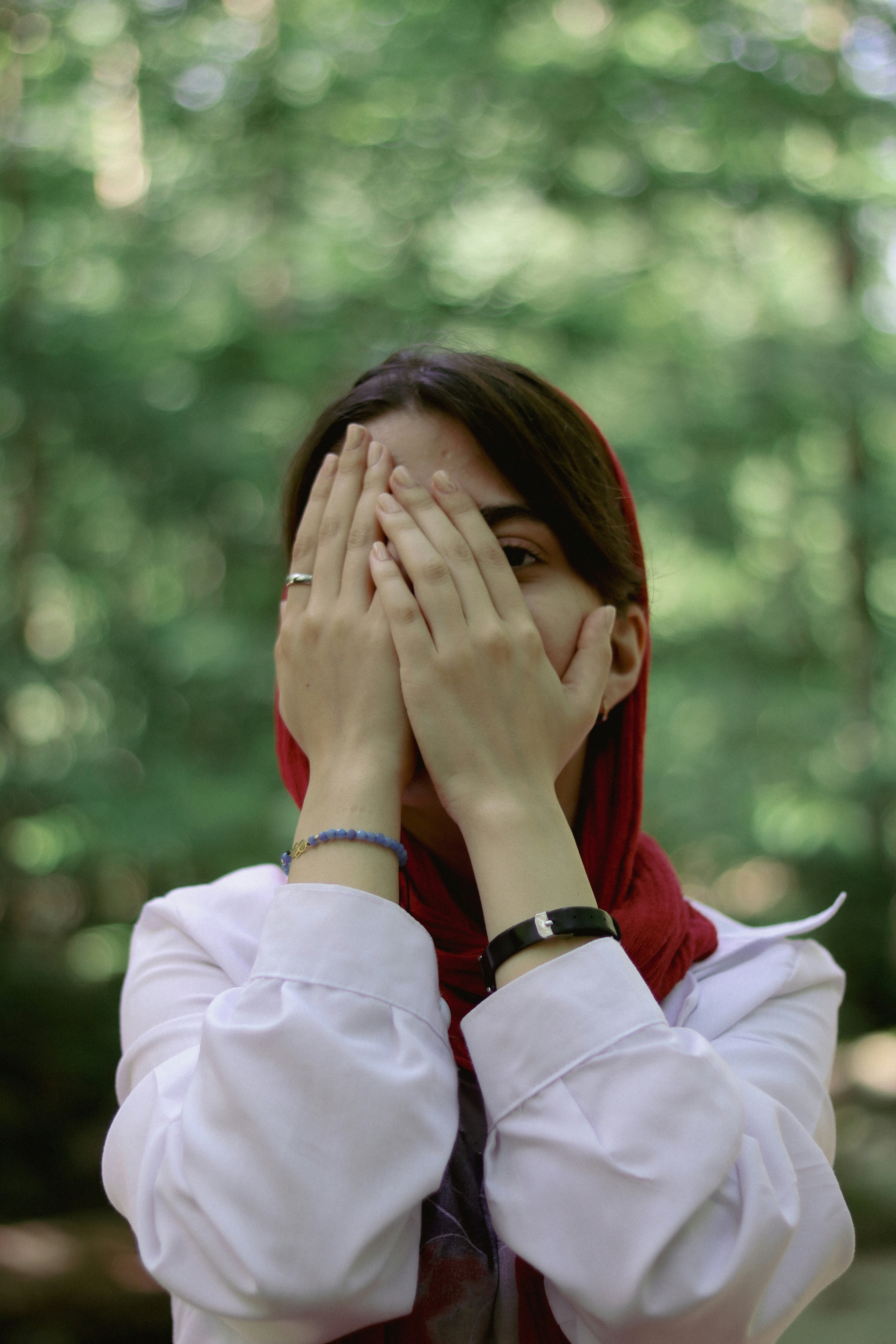 Veil of Hands in a Sunlit Forest
