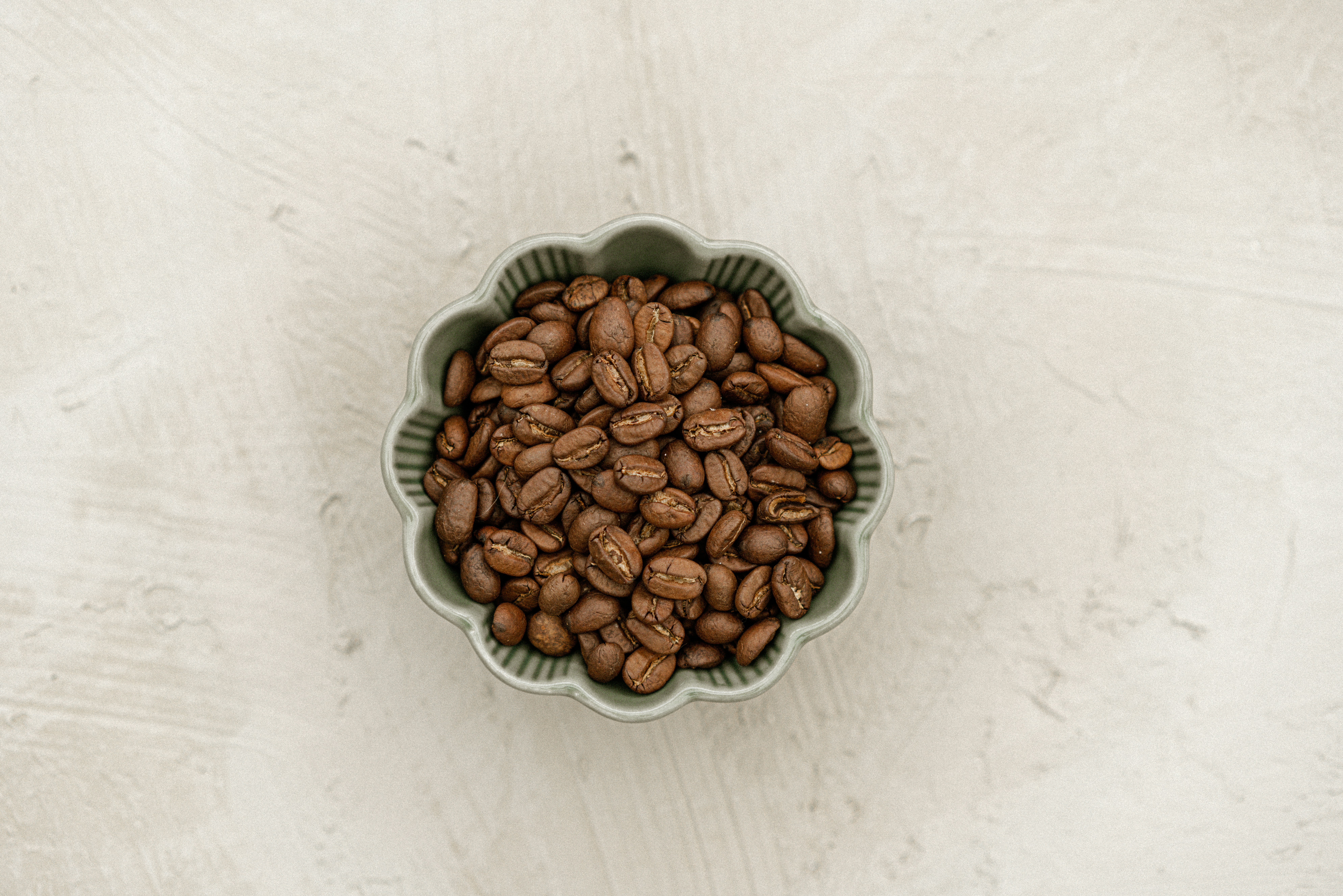 a bowl of coffee beans
