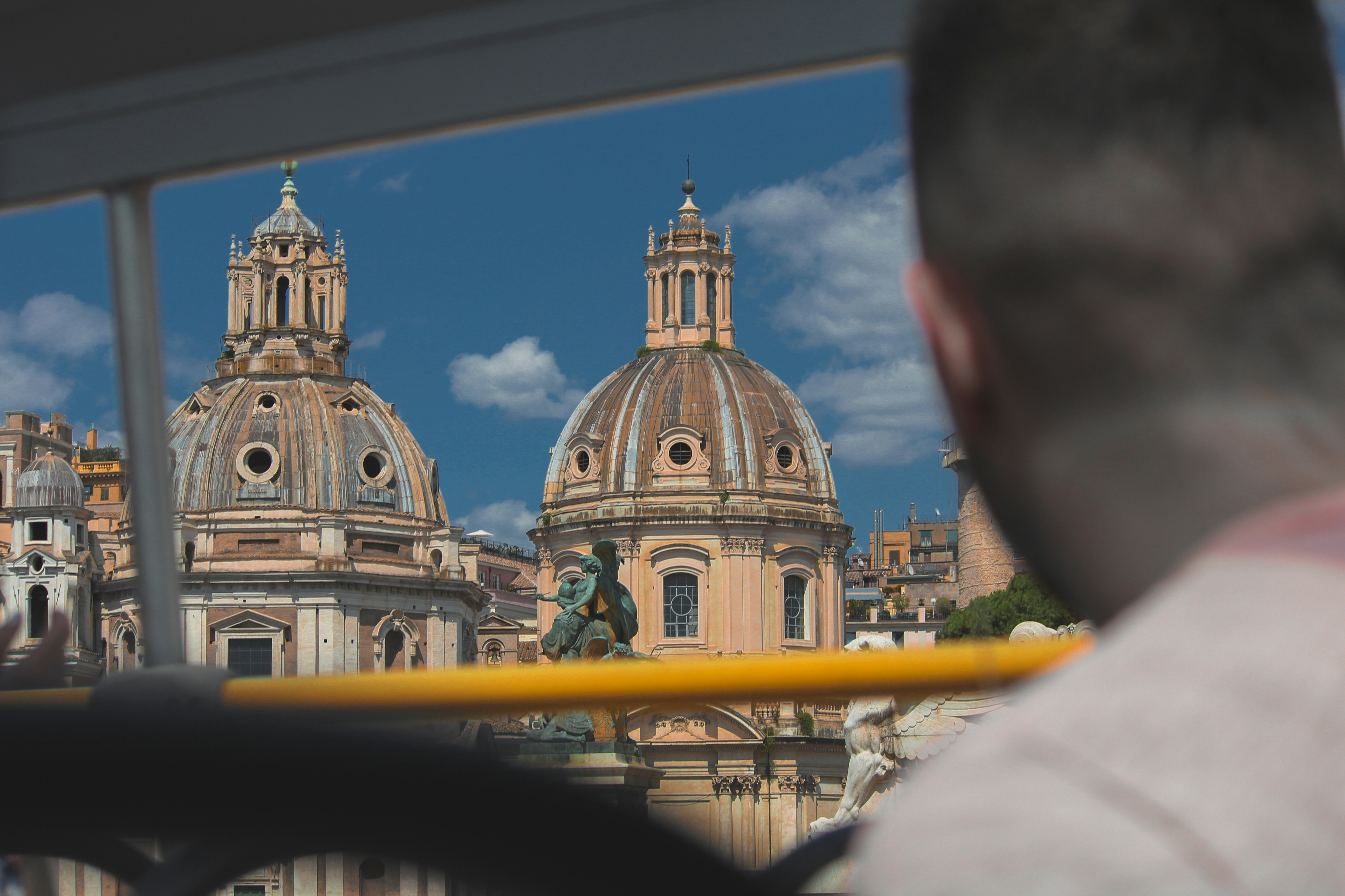 Dome Duo over Rome: A Moving Window Perspective
