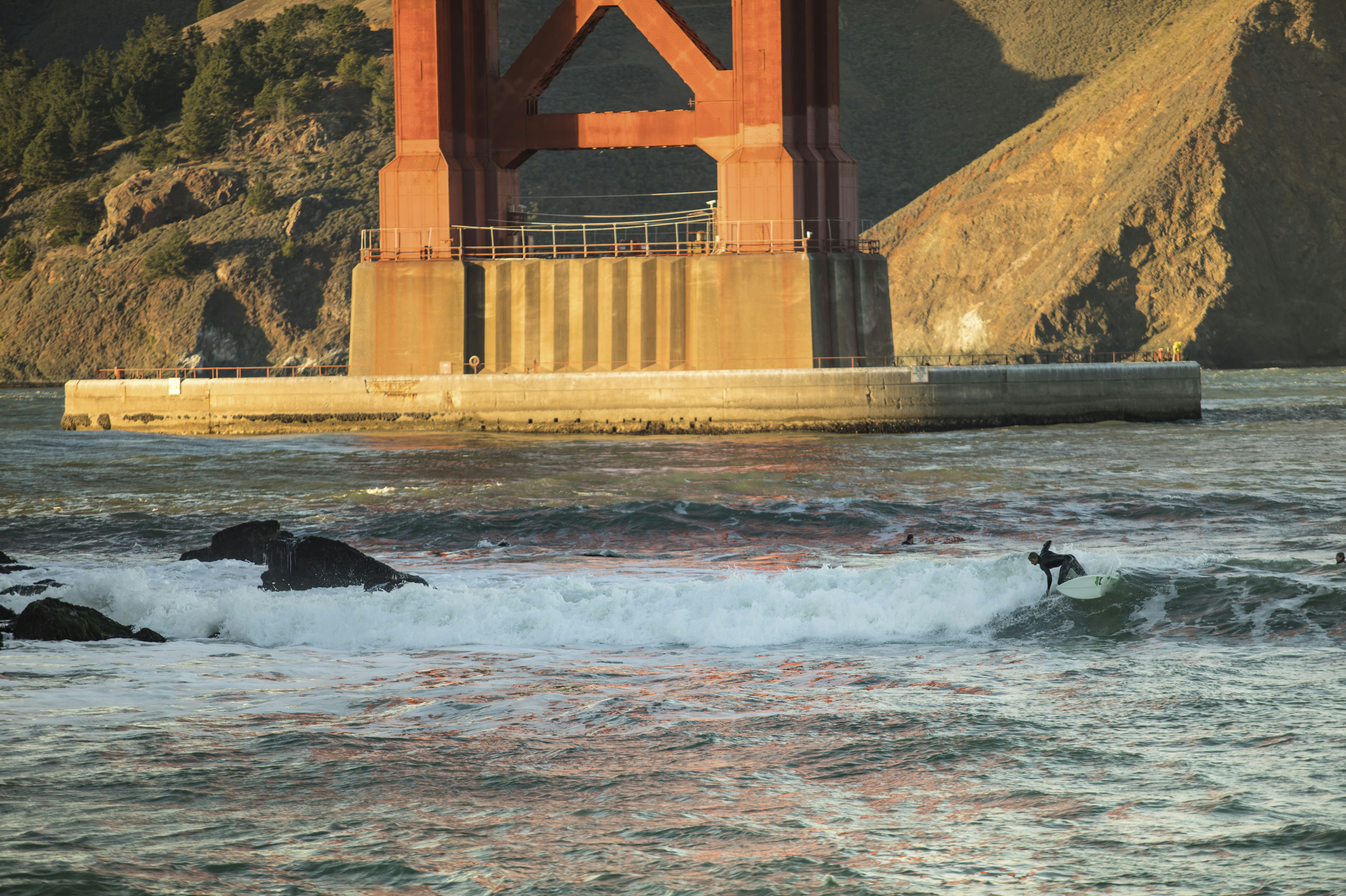 Bridge Pier Beneath the Golden Gate: Surf and Structure