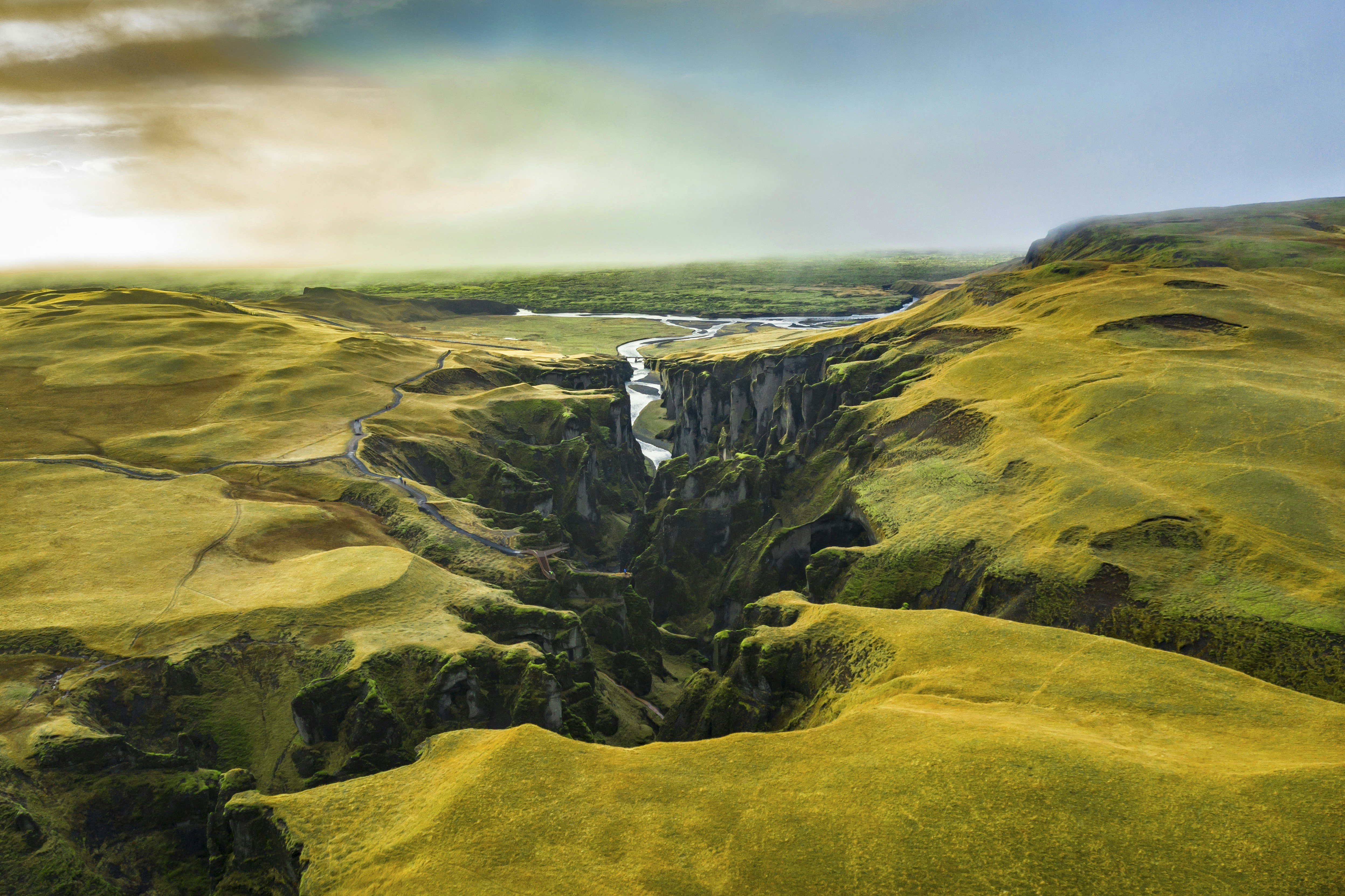 Vein of Gold: Aerial Portrait of a Winding Canyon