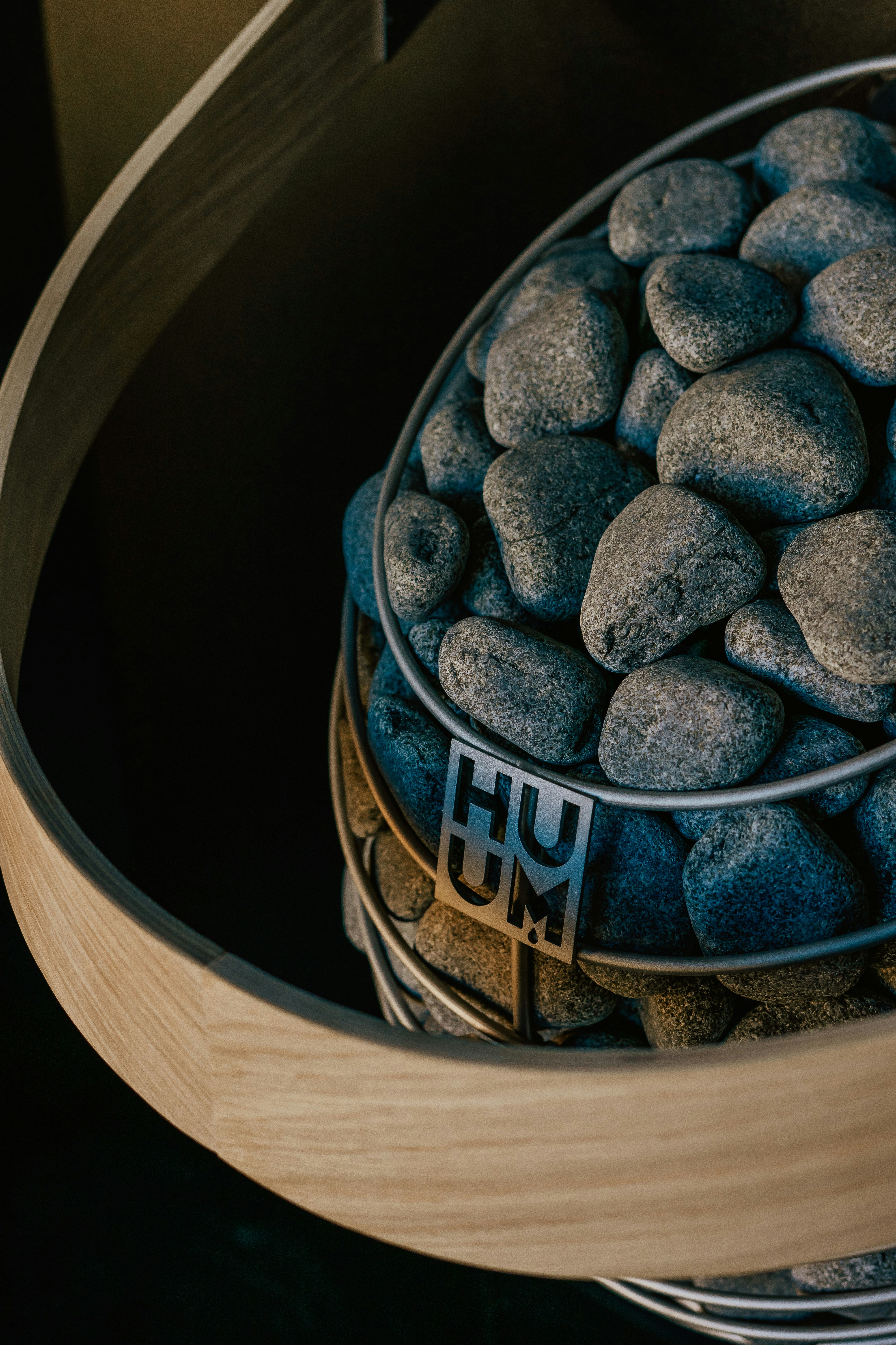 A Quiet Gesture: Pebble Bed in a Wooden Vessel
