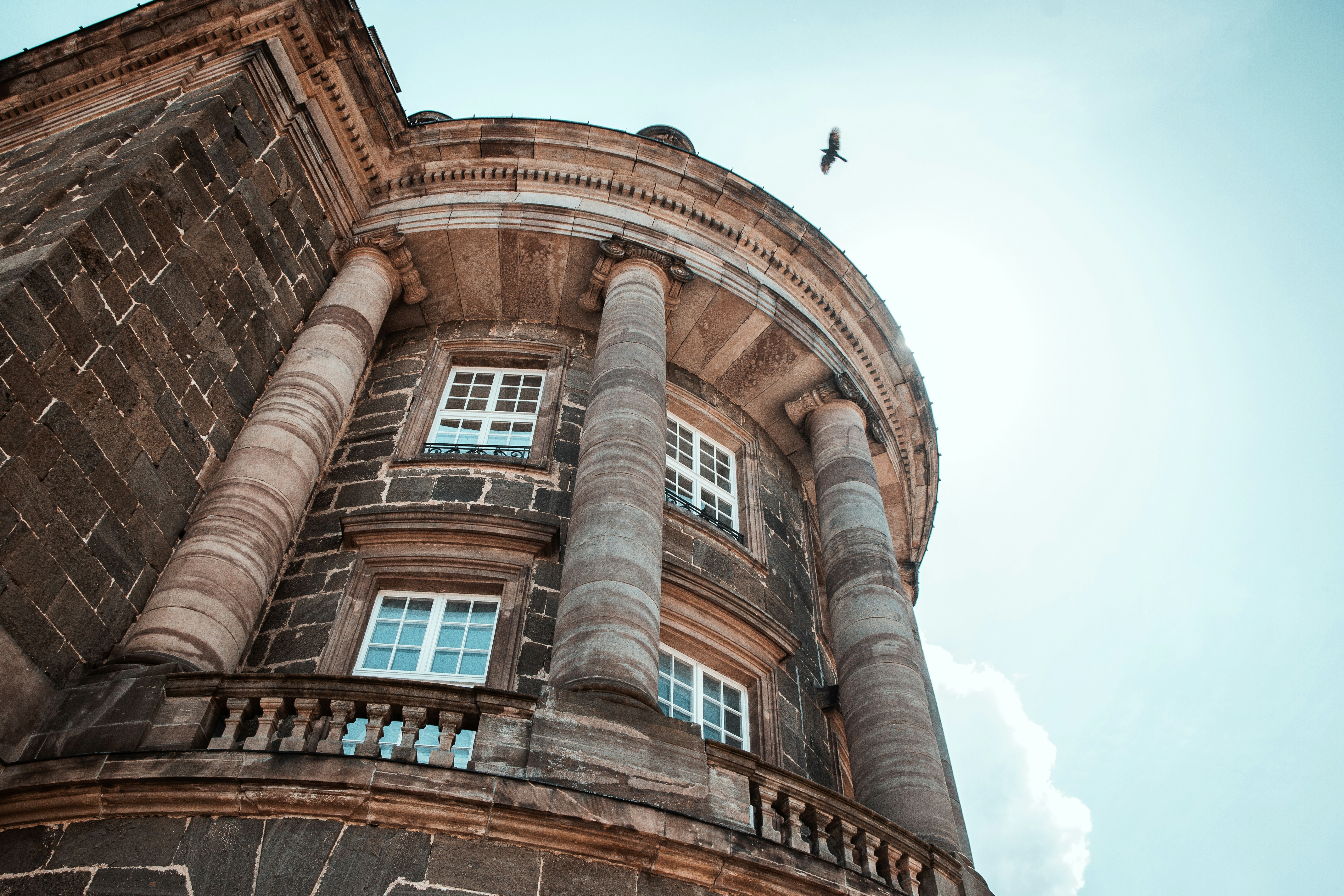 Majestic Facade Under a Soaring Sky