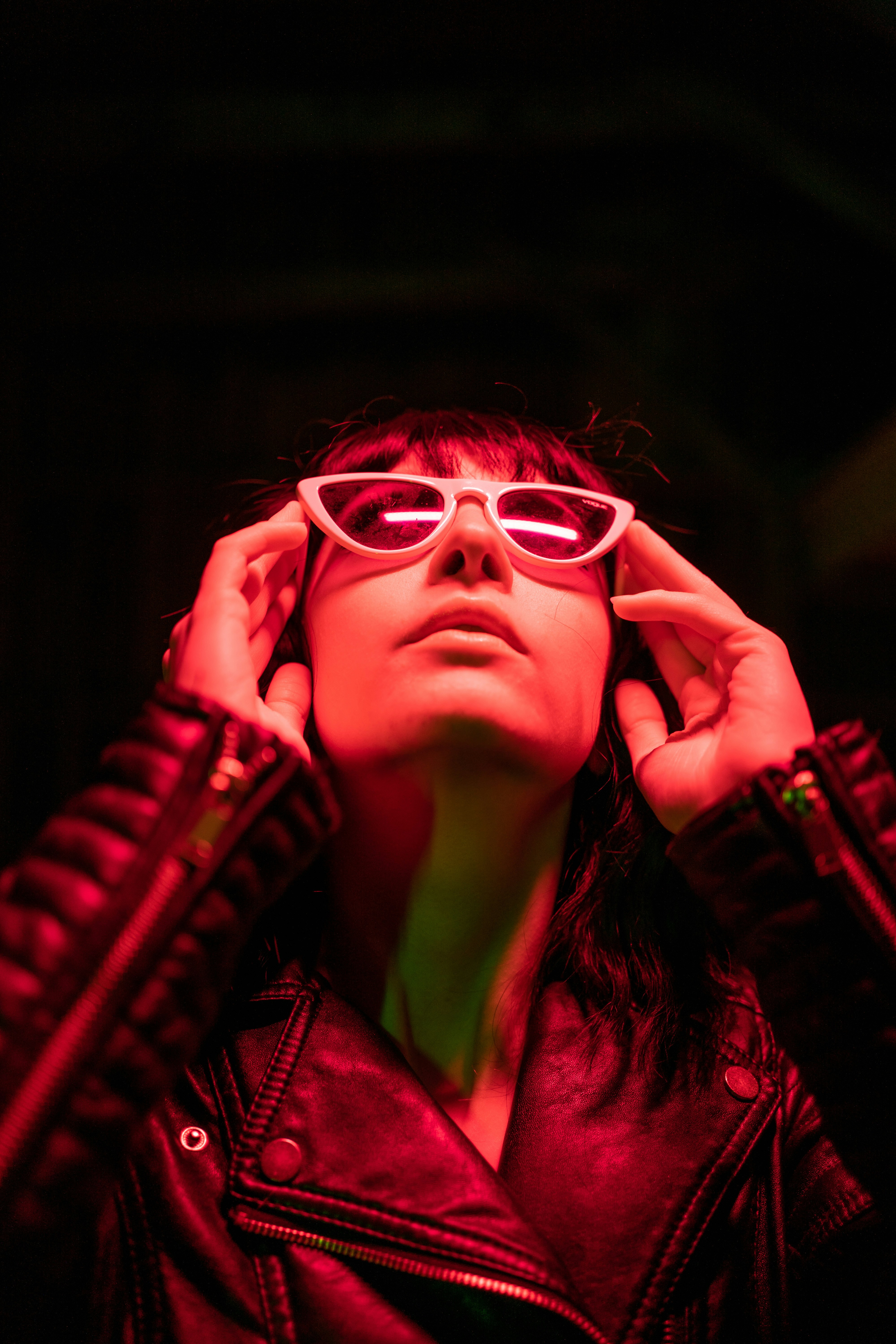 a person wearing glasses