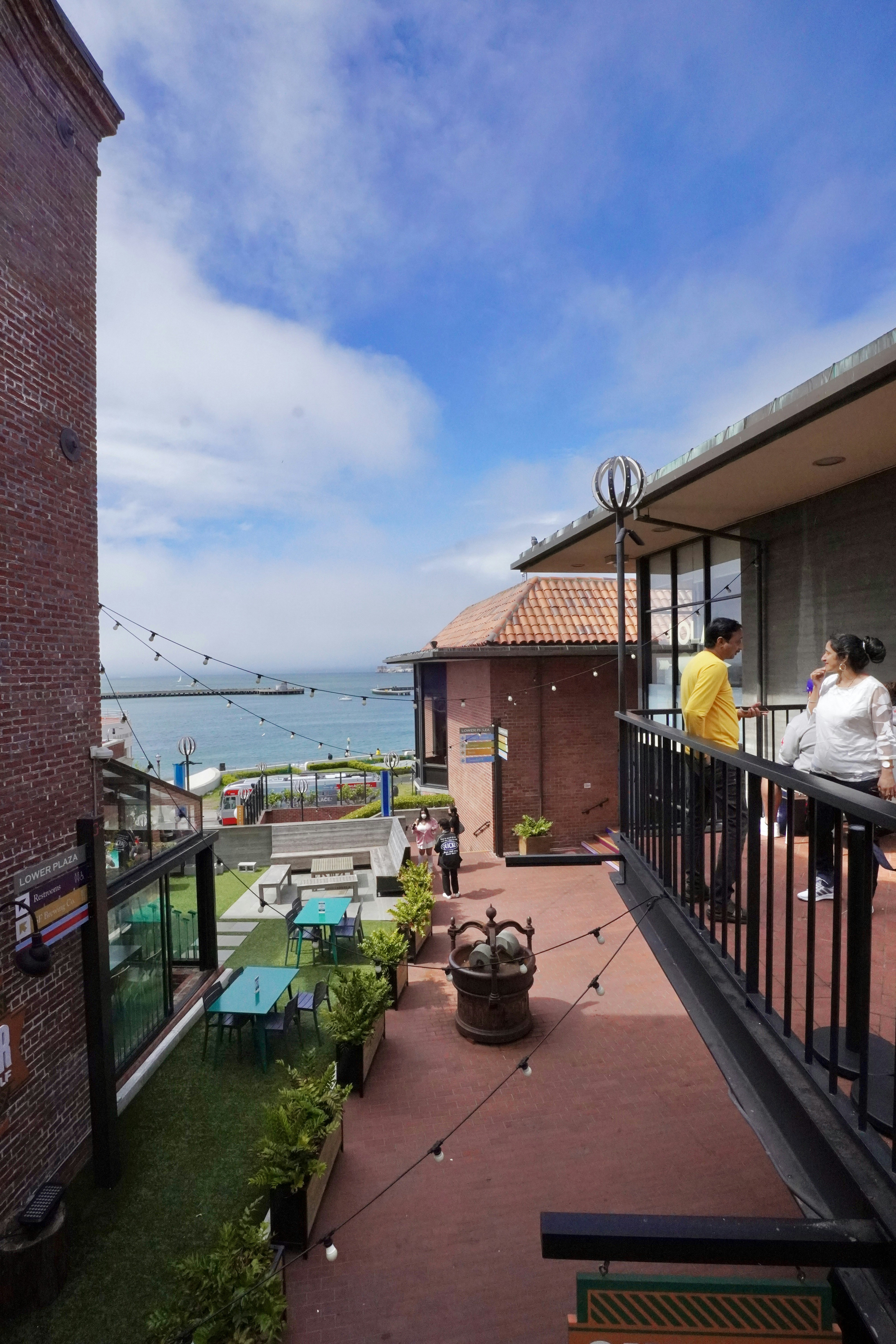Balcony Conversation Overlooking the Sea