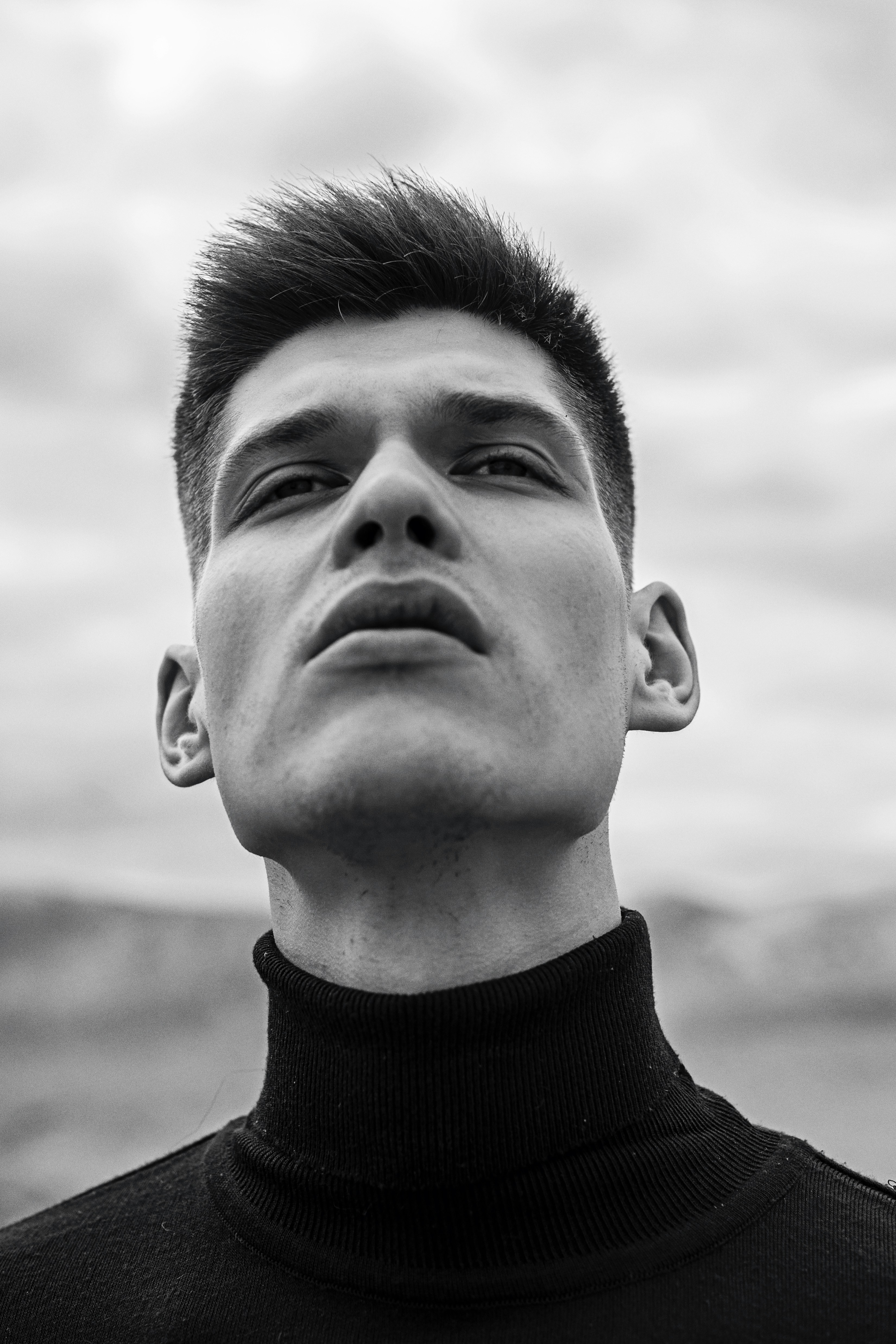a man with a straight face