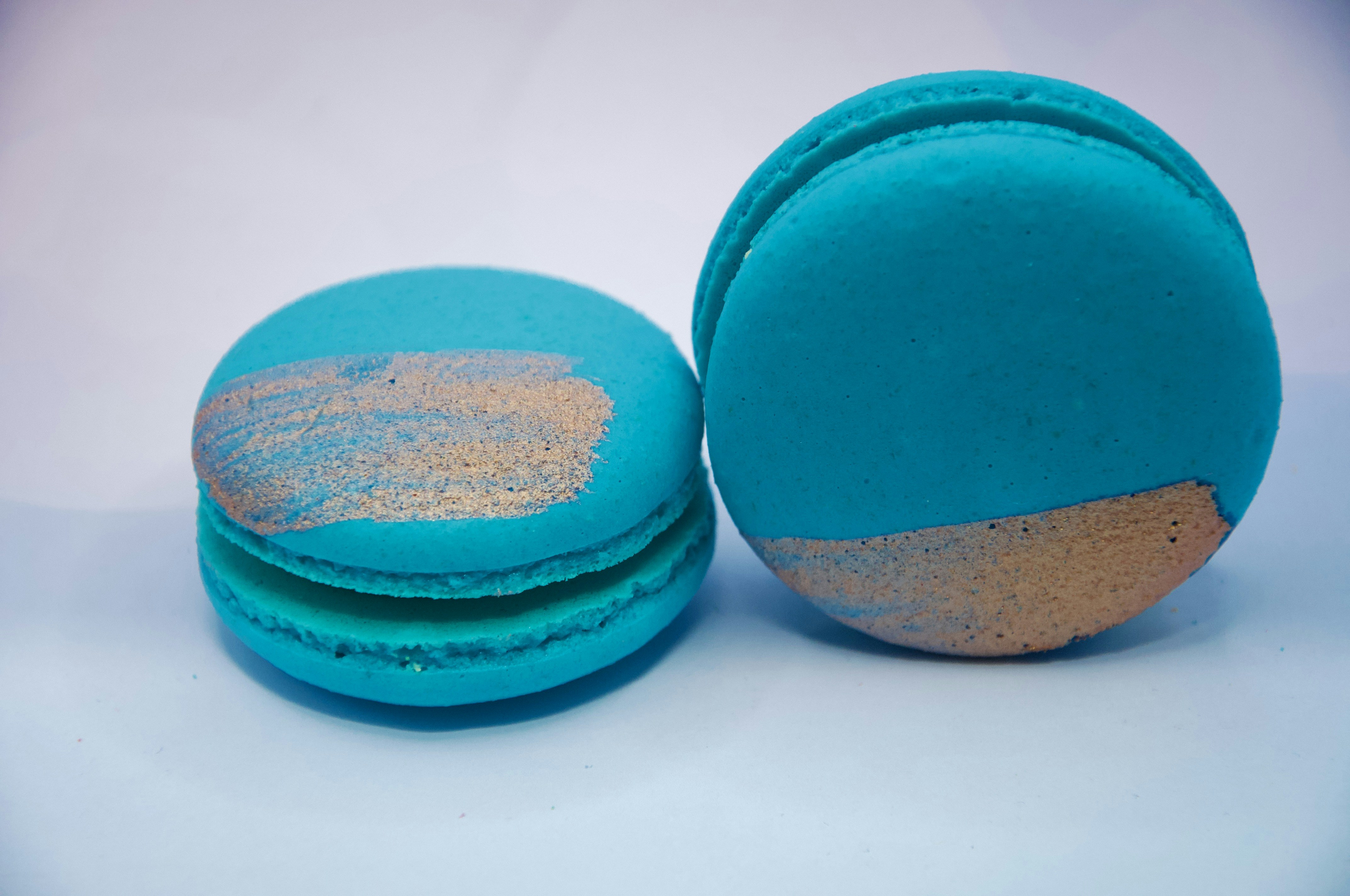 Cerulean Macarons in Quiet Studio Light