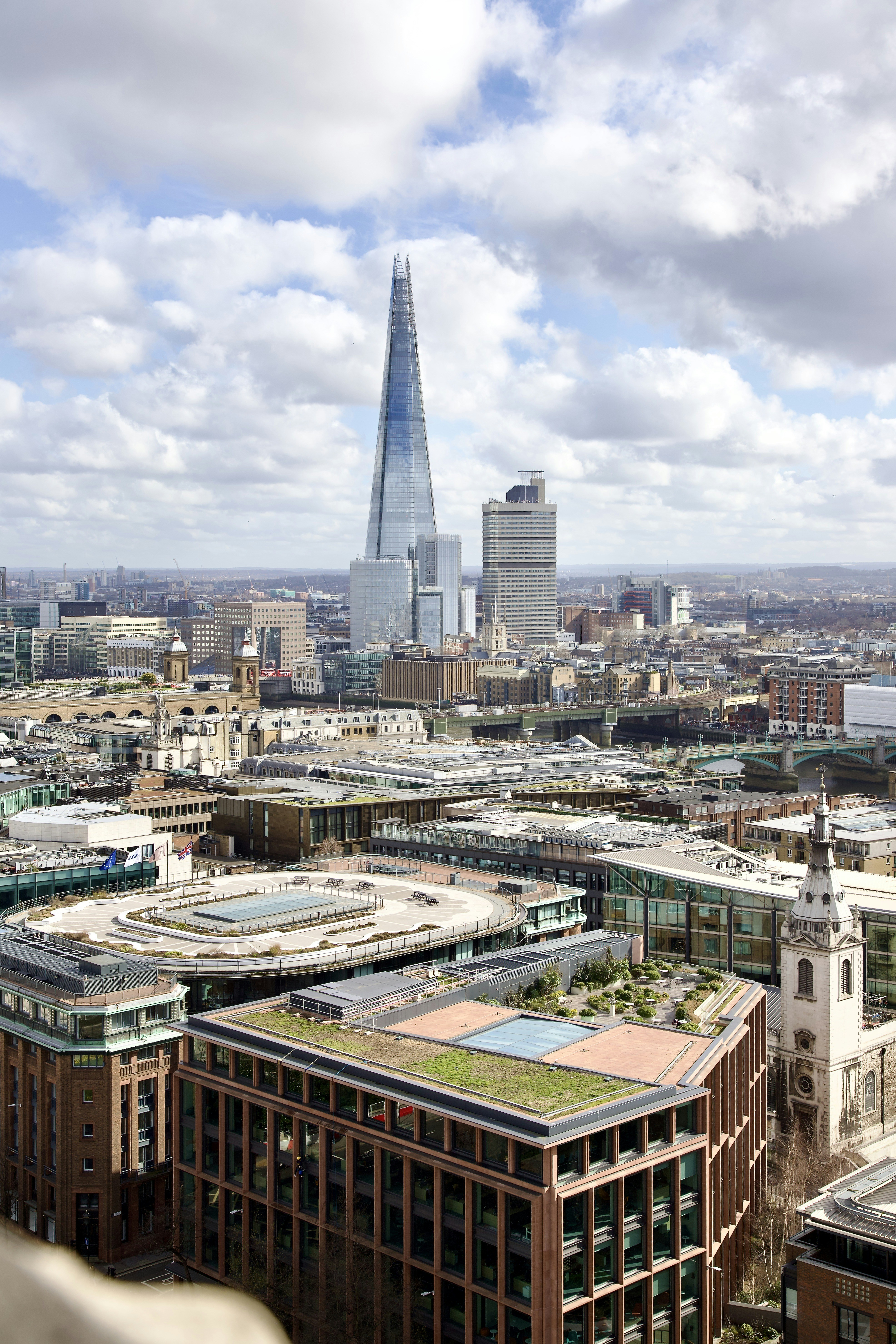 Spire and Steel: London’s Glass Skyline from Above