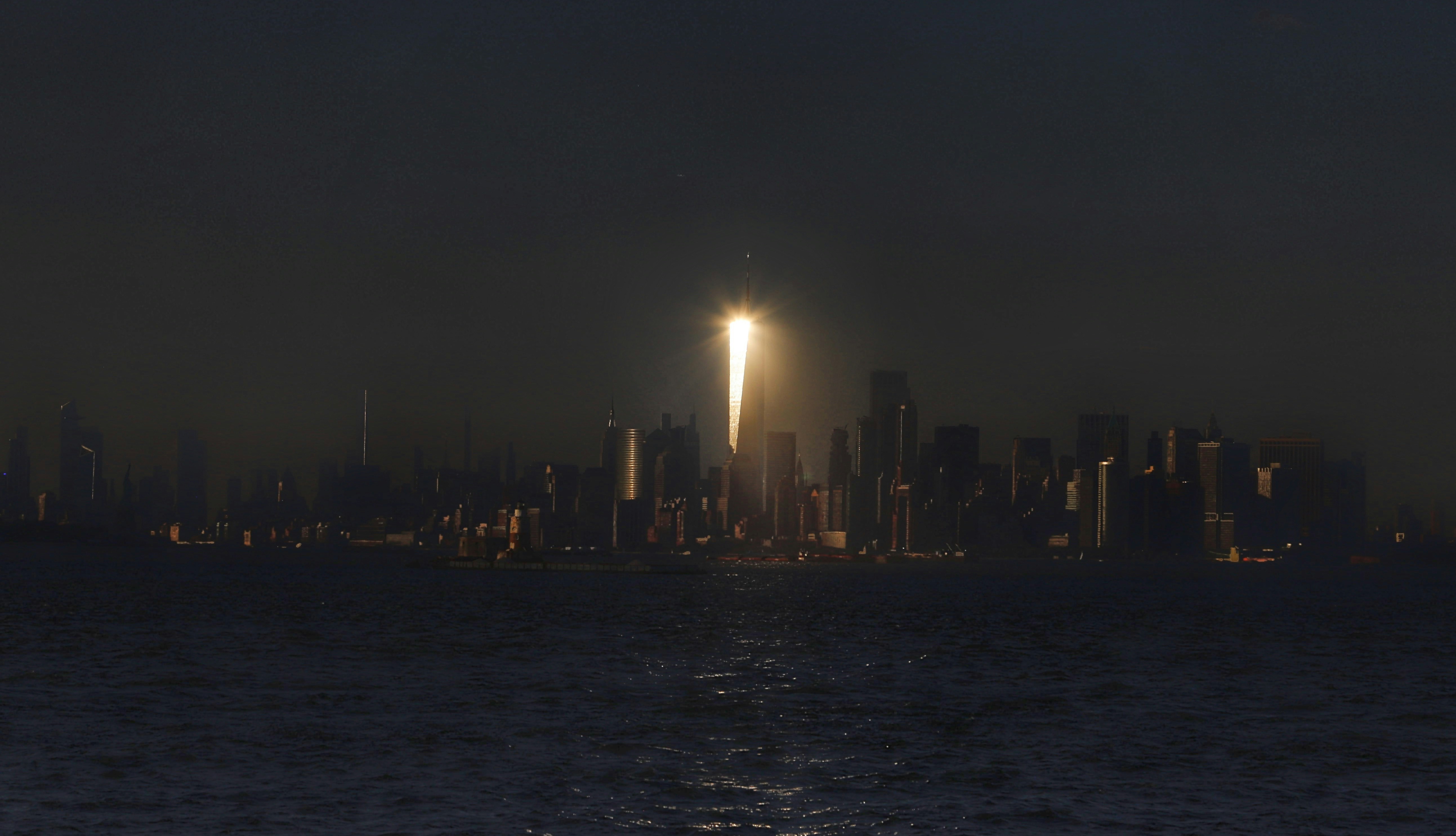 Night Launch: a beacon rising above the skyline
