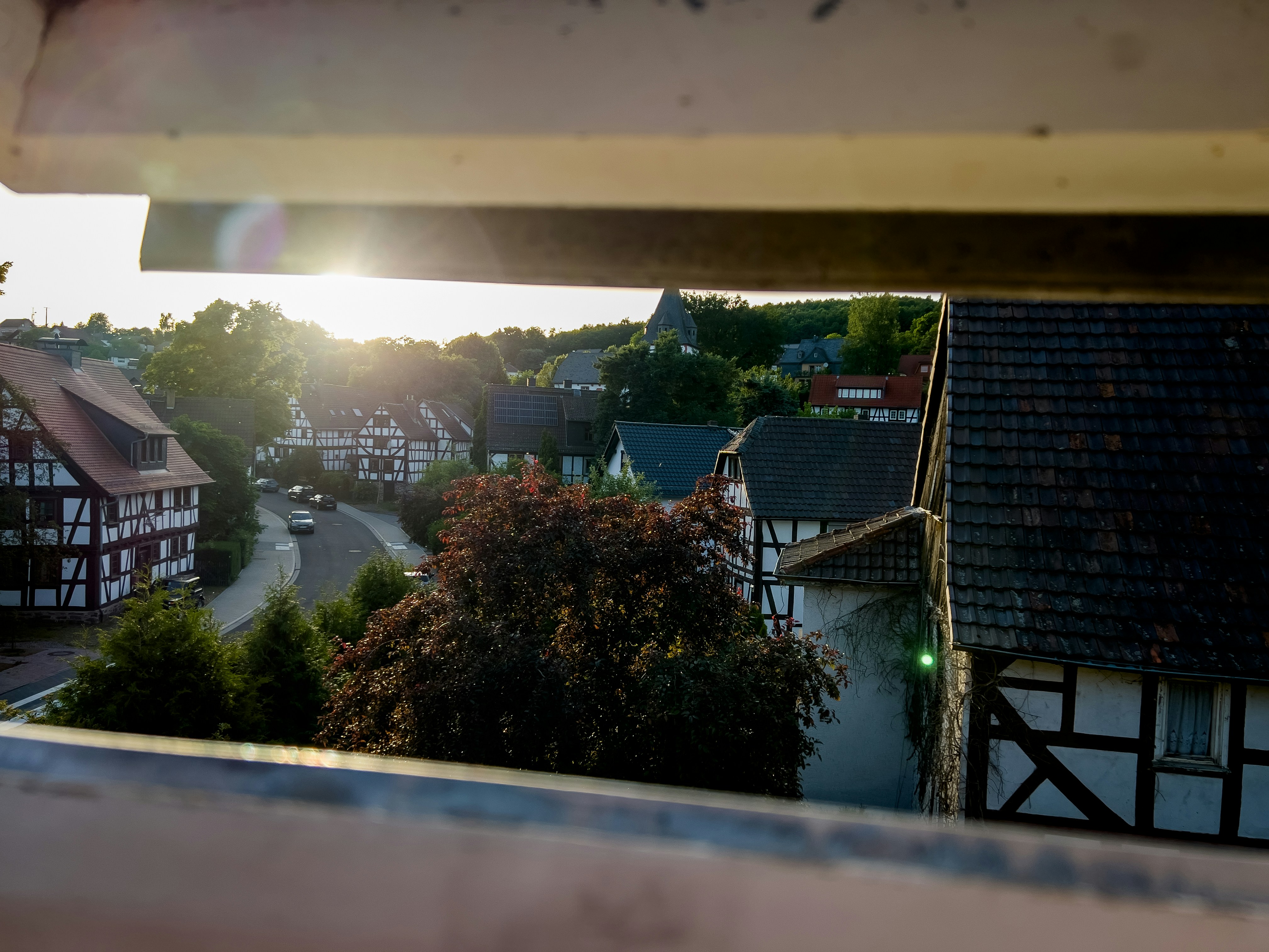 Through the Window: A Glimpse of Tranquil Village Life