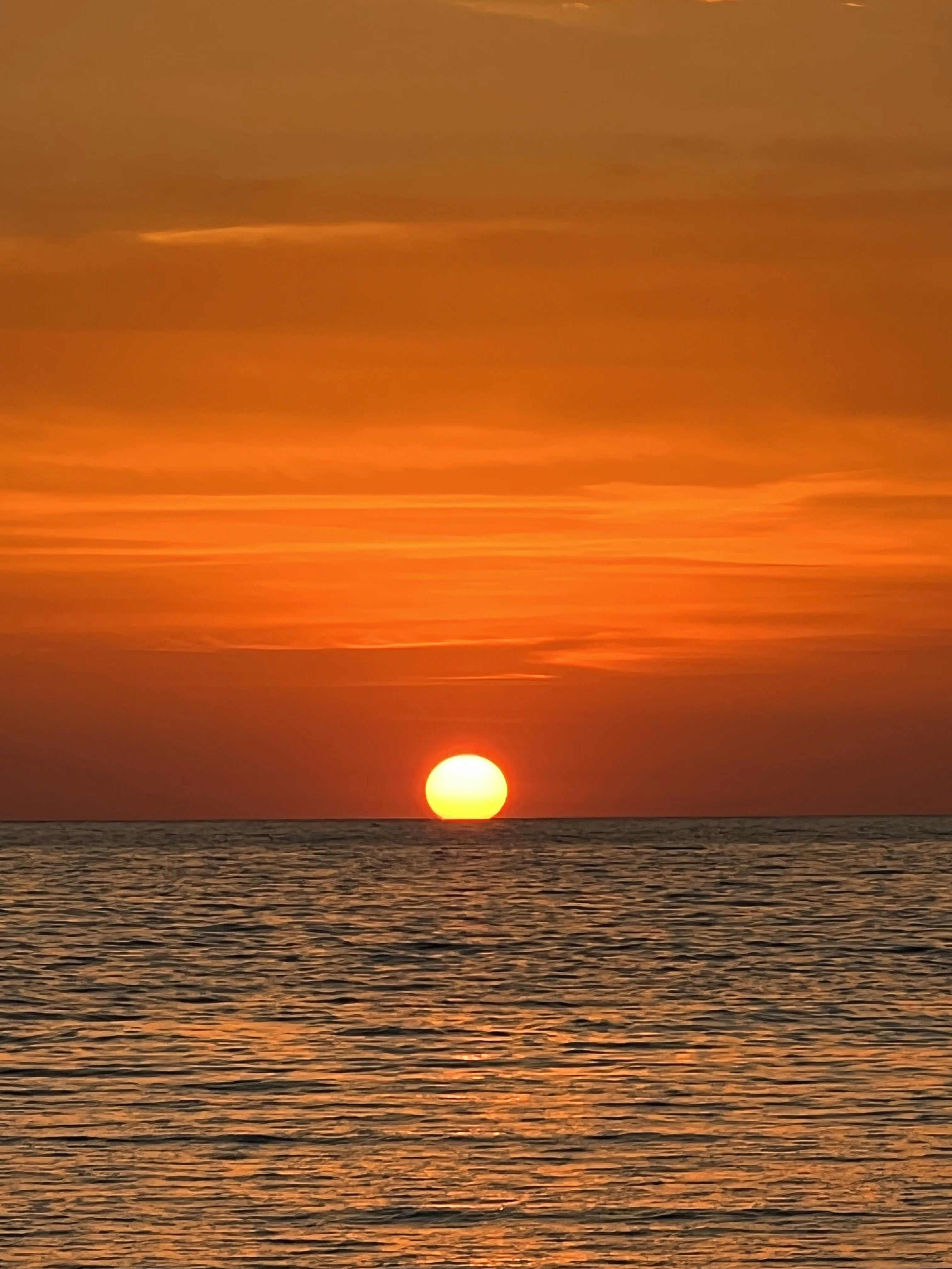Sunset Over Water With Sky