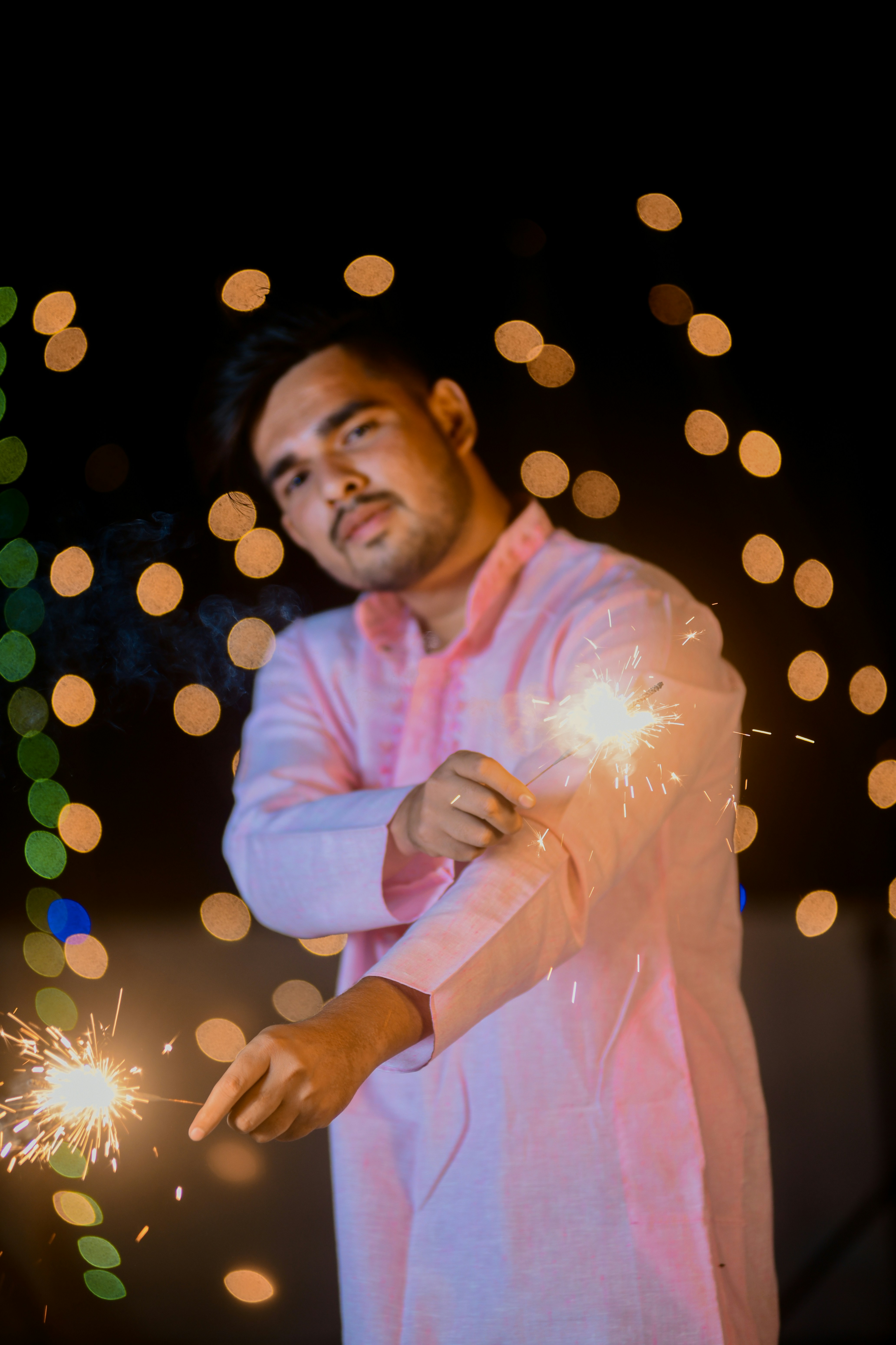 Bokeh Sparks: A Night of Fireworks and Forward Focus