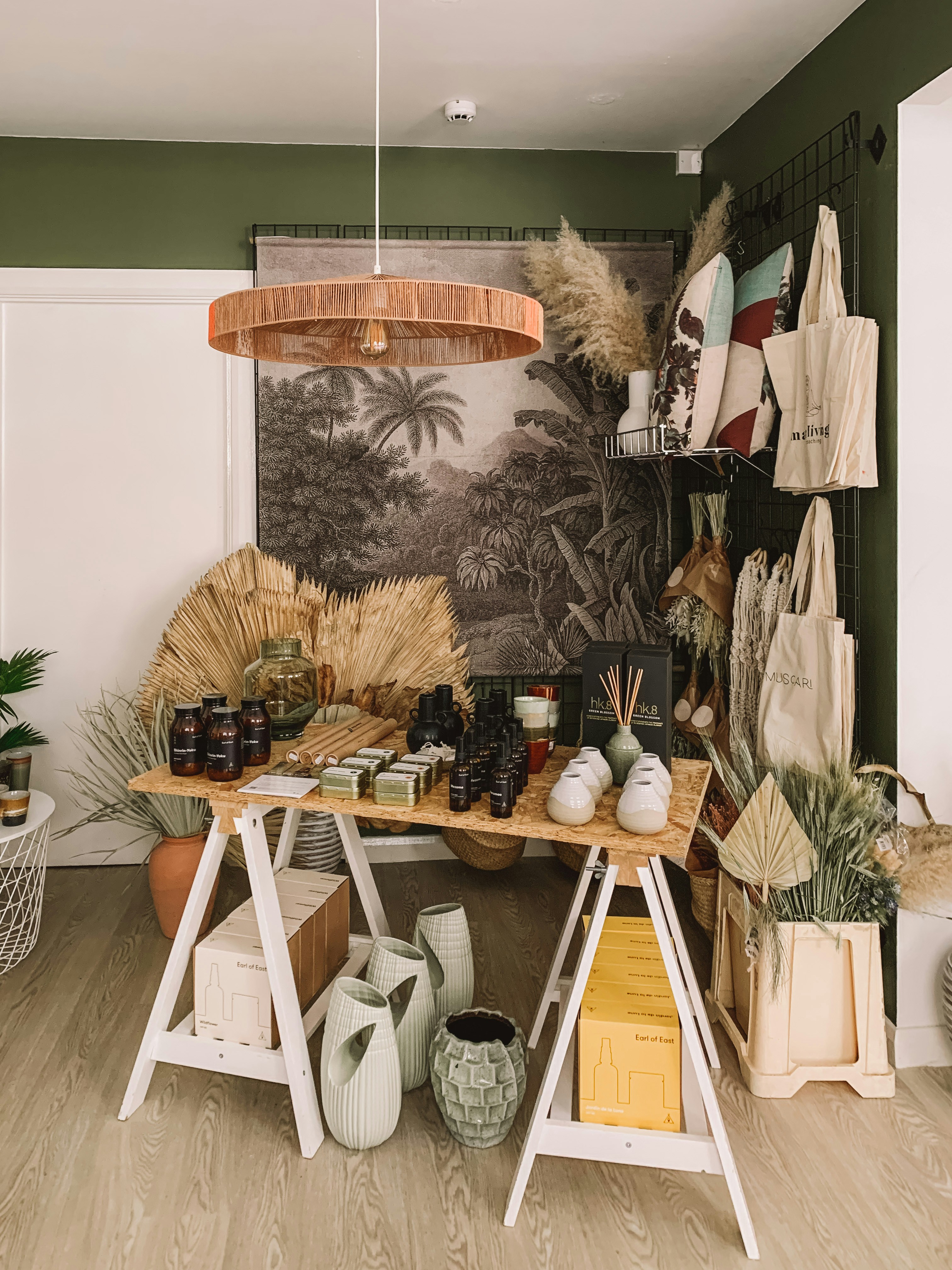 Boho Bazaar: A Quiet Studio Still-Life of Natural Textures and Handcrafted Goods