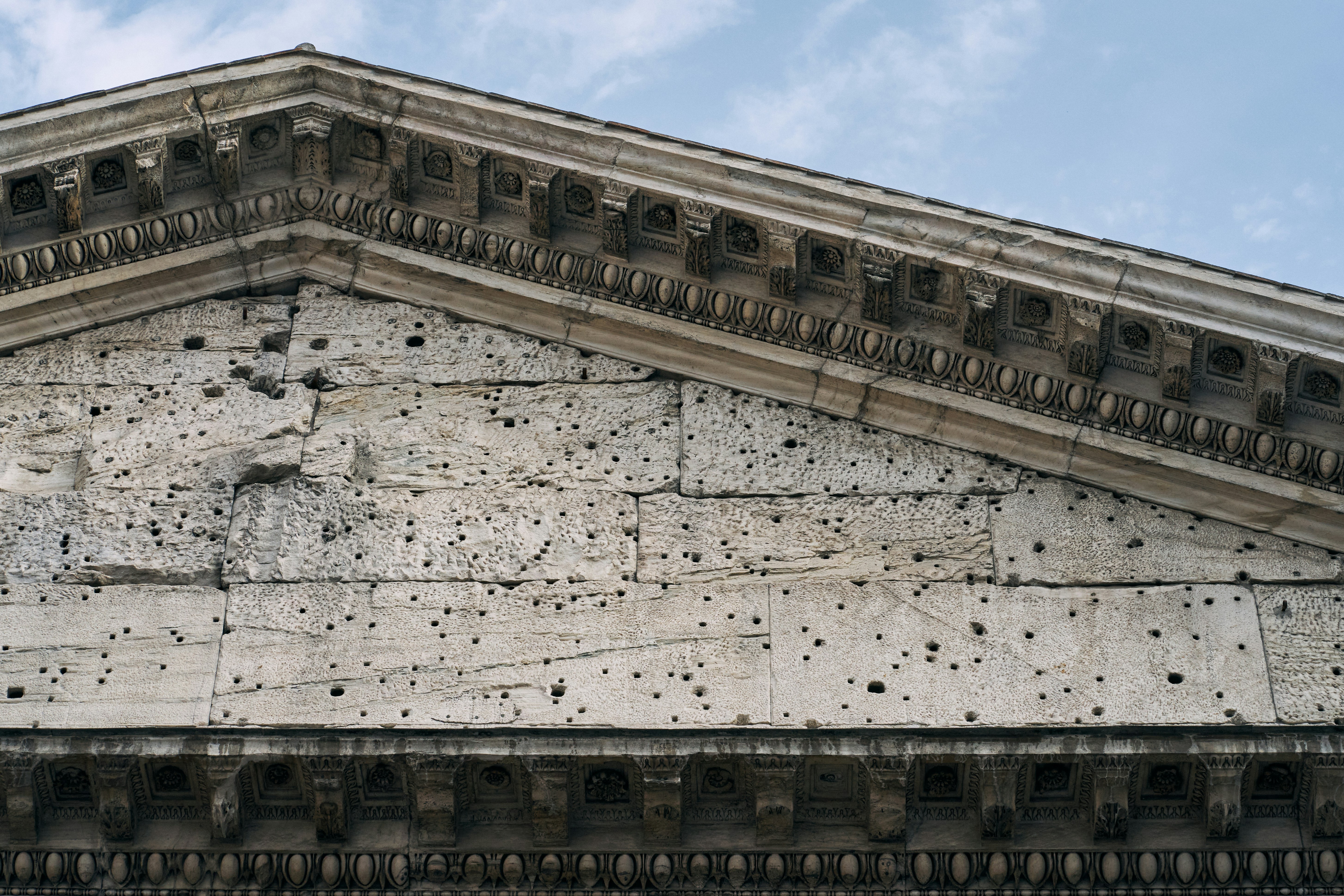Stone Frieze and Dentil Cornice — A Close Stroke Across Time
