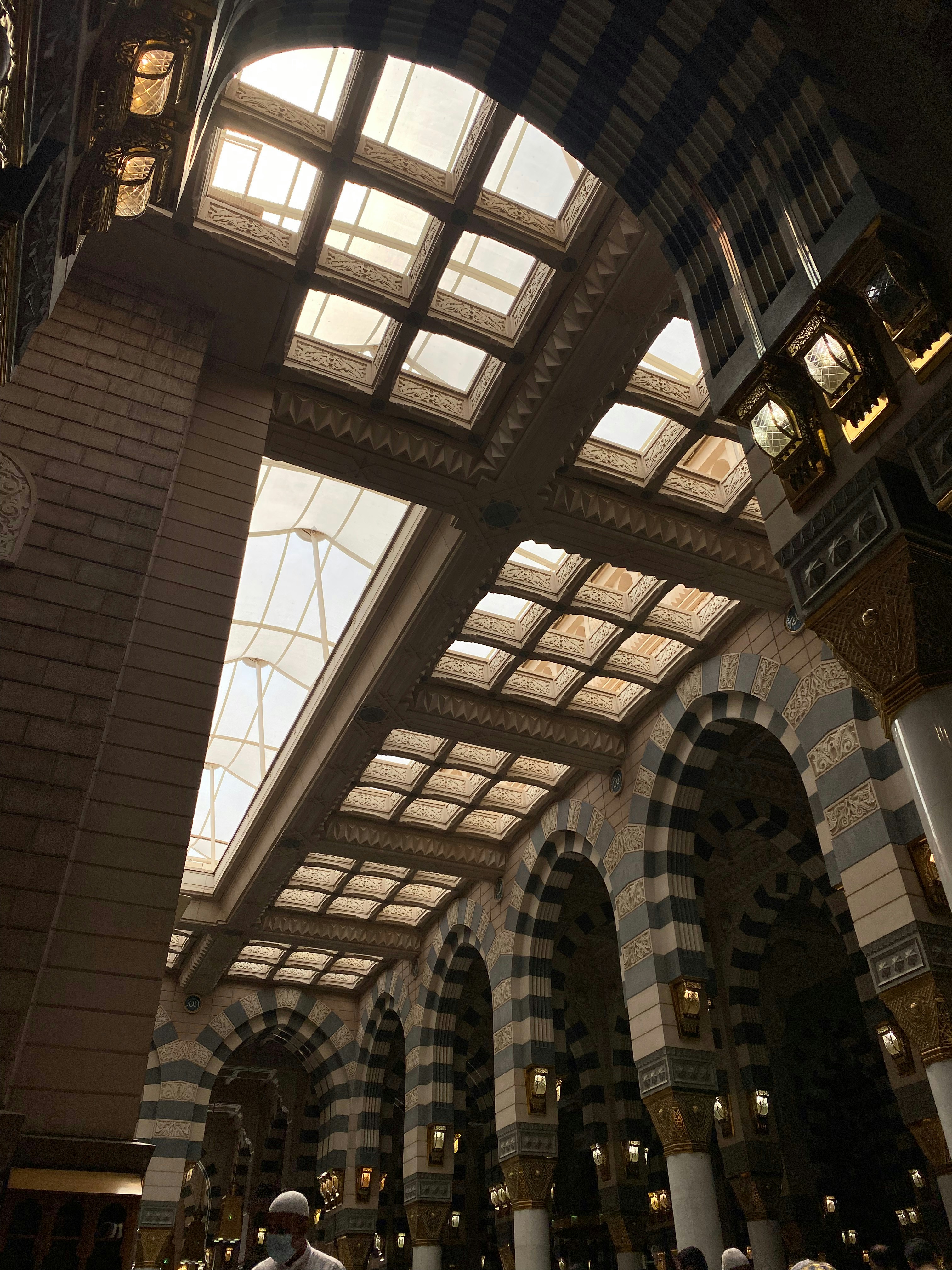 inside Al-Nabawi Mosque