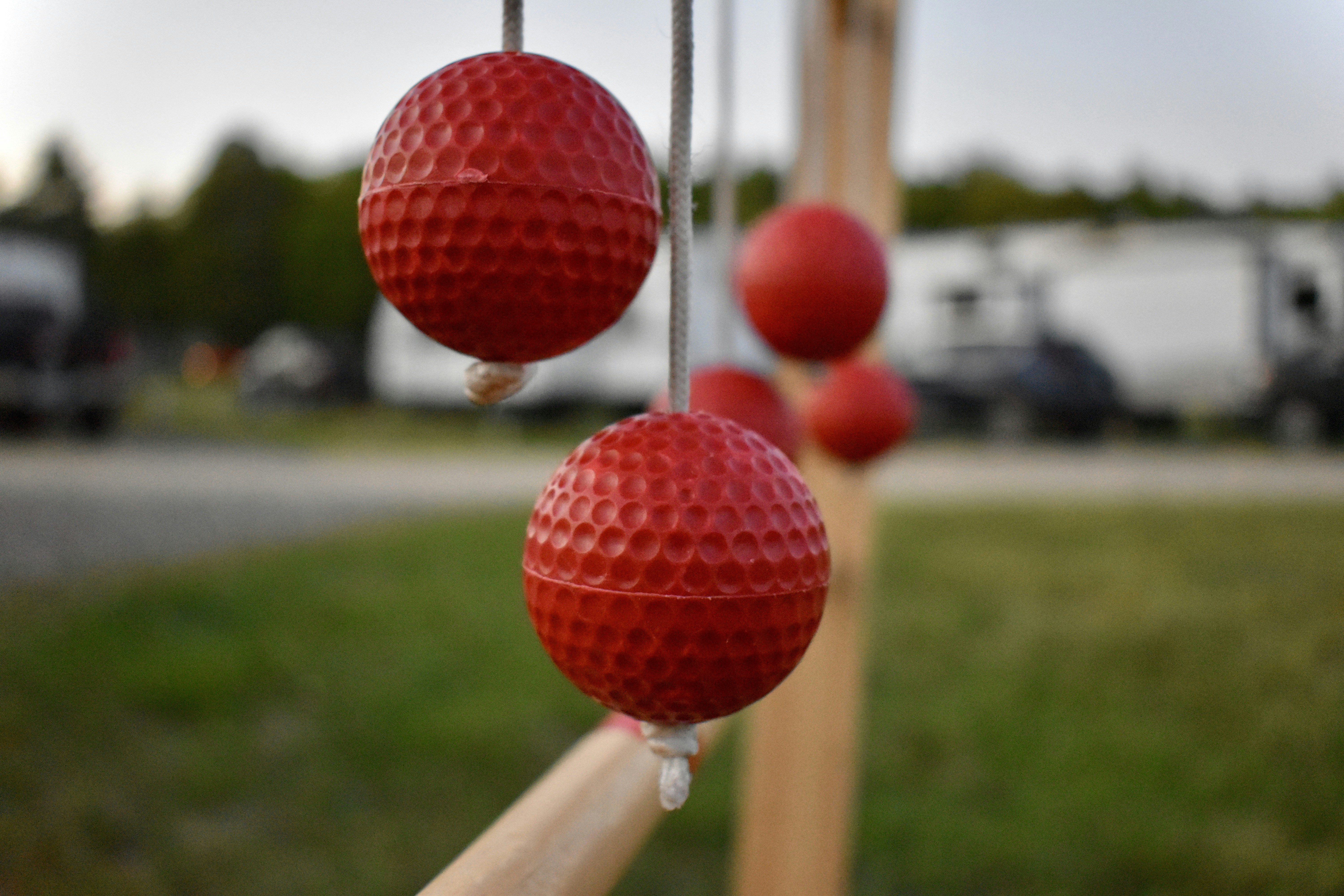 a group of red balloons