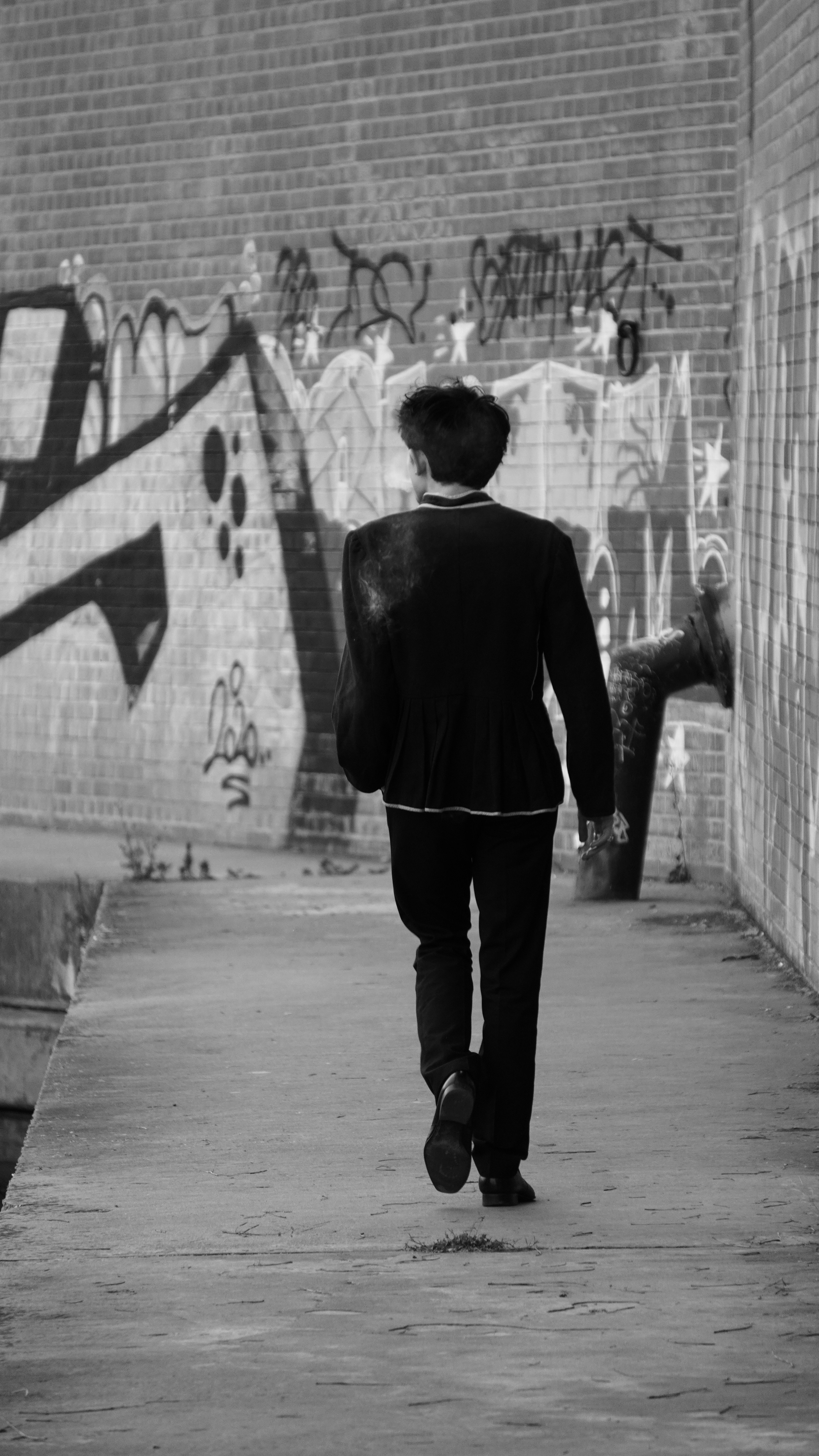 Black Guy Walking Away