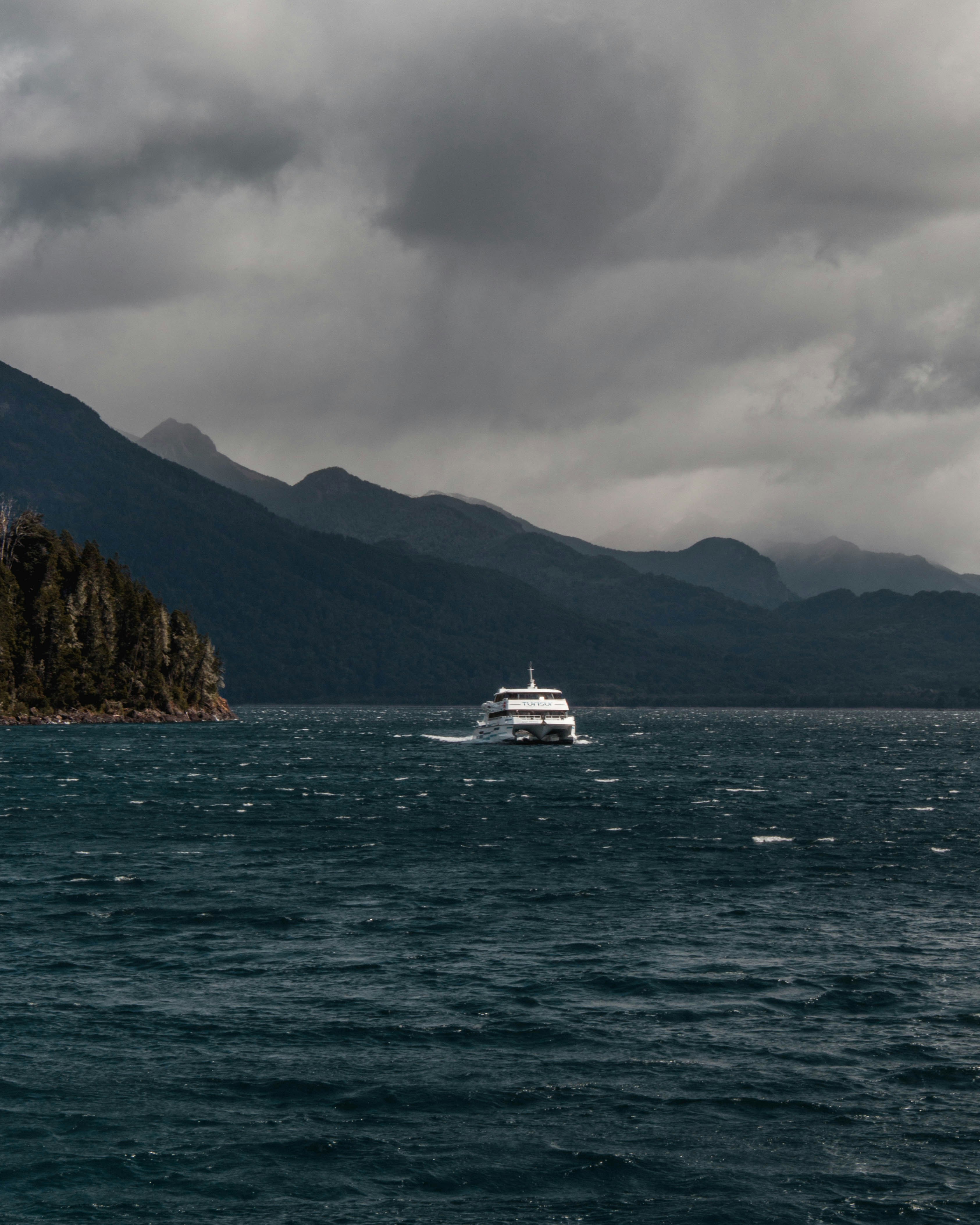 Vessel Against a Looming Range