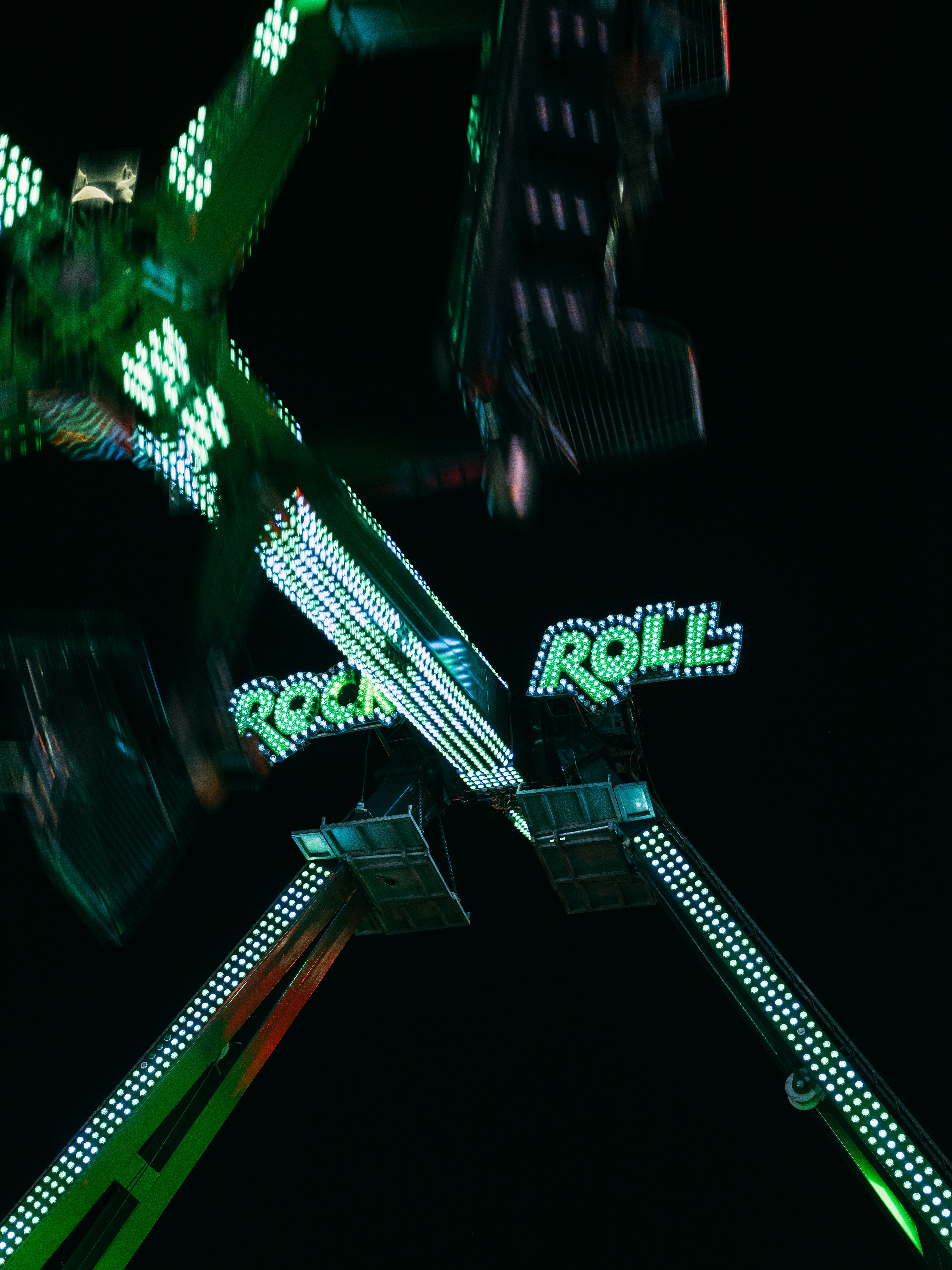 Neon Crossbeam Overdrive: A Night Ride in Motion