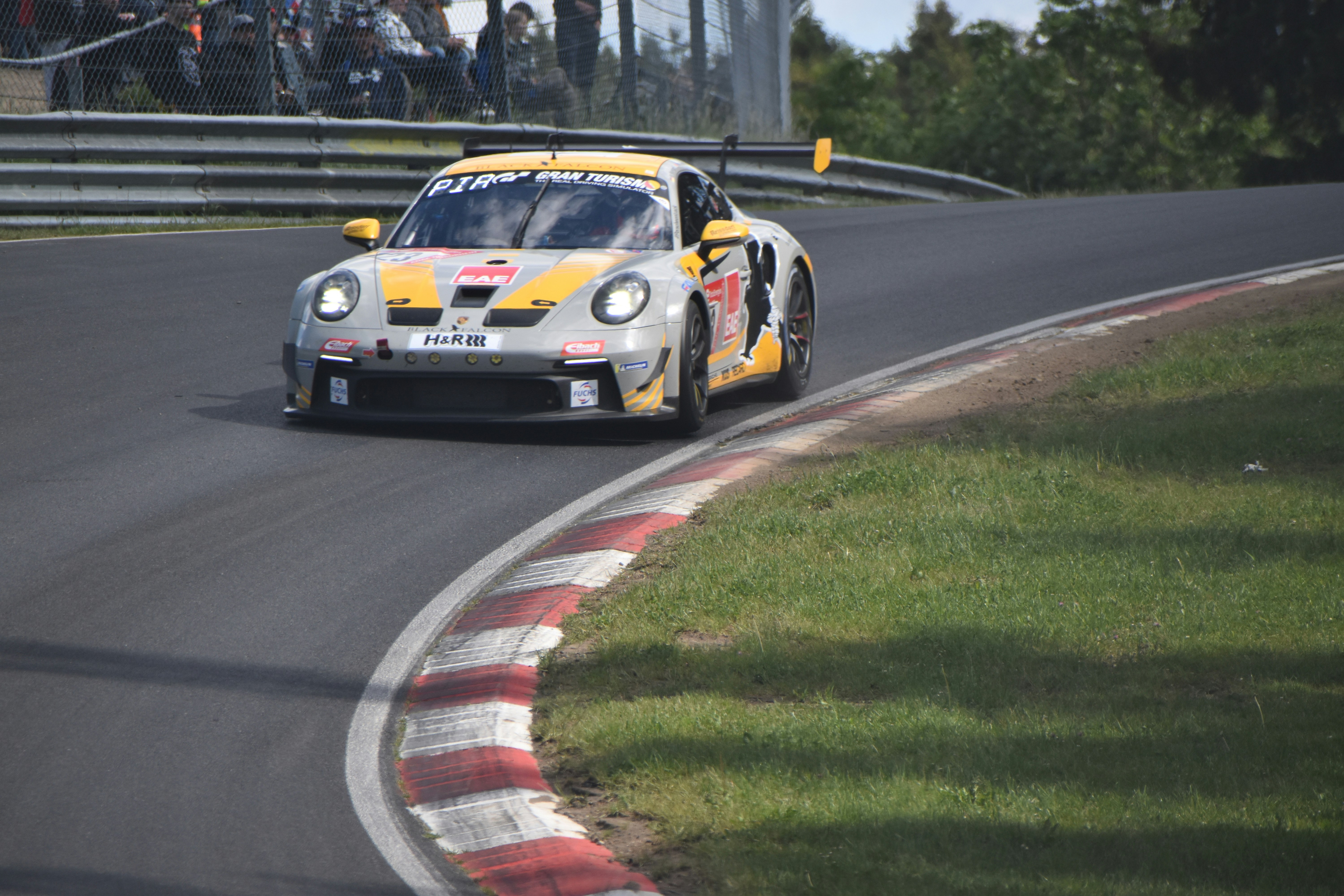 Porsche on the Edge: A Gut-Washed Lap Through a Red-and-White Kerb