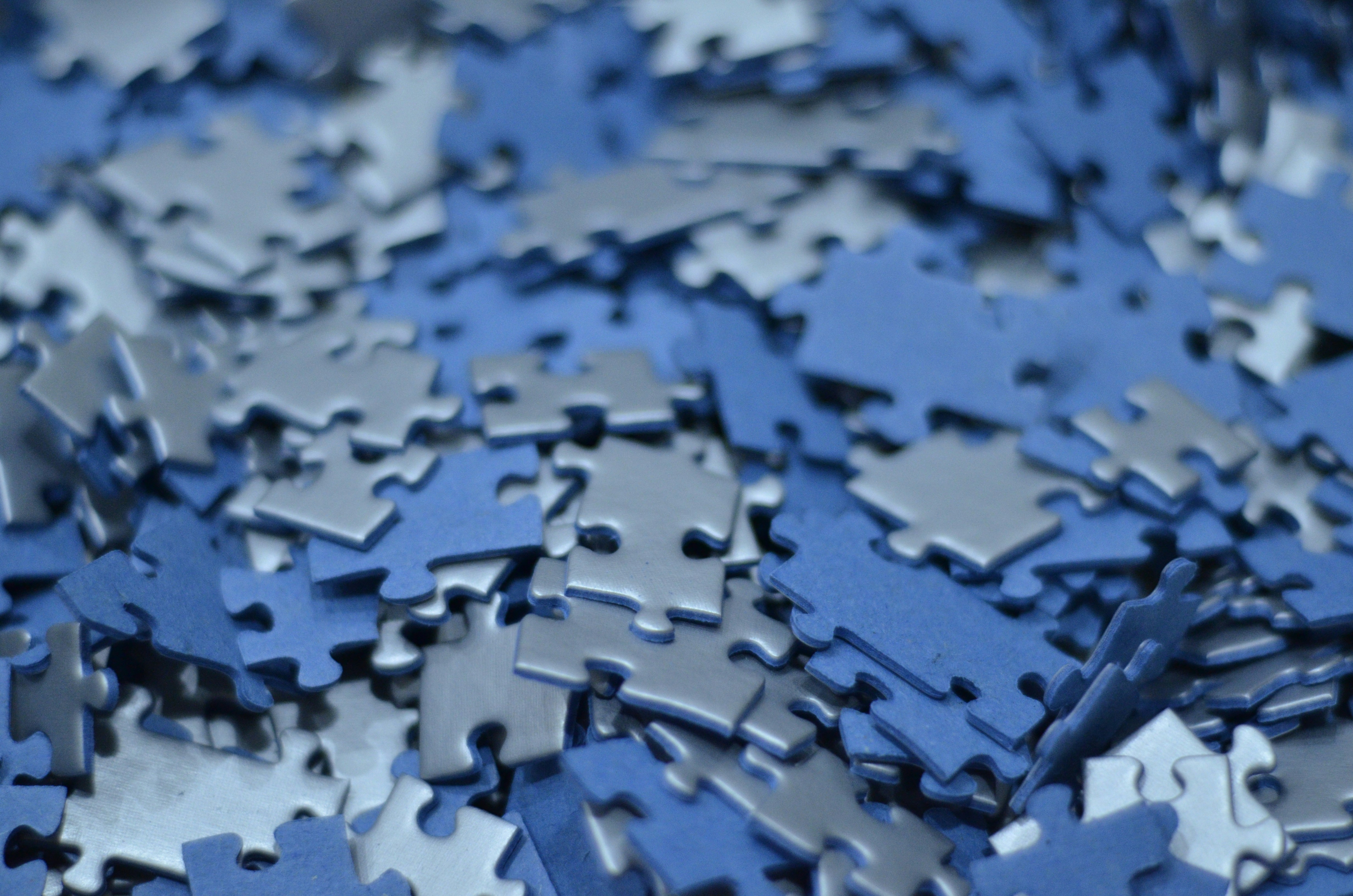 A close up of a pile of blue plastic photo – Free Blue Image on Unsplash