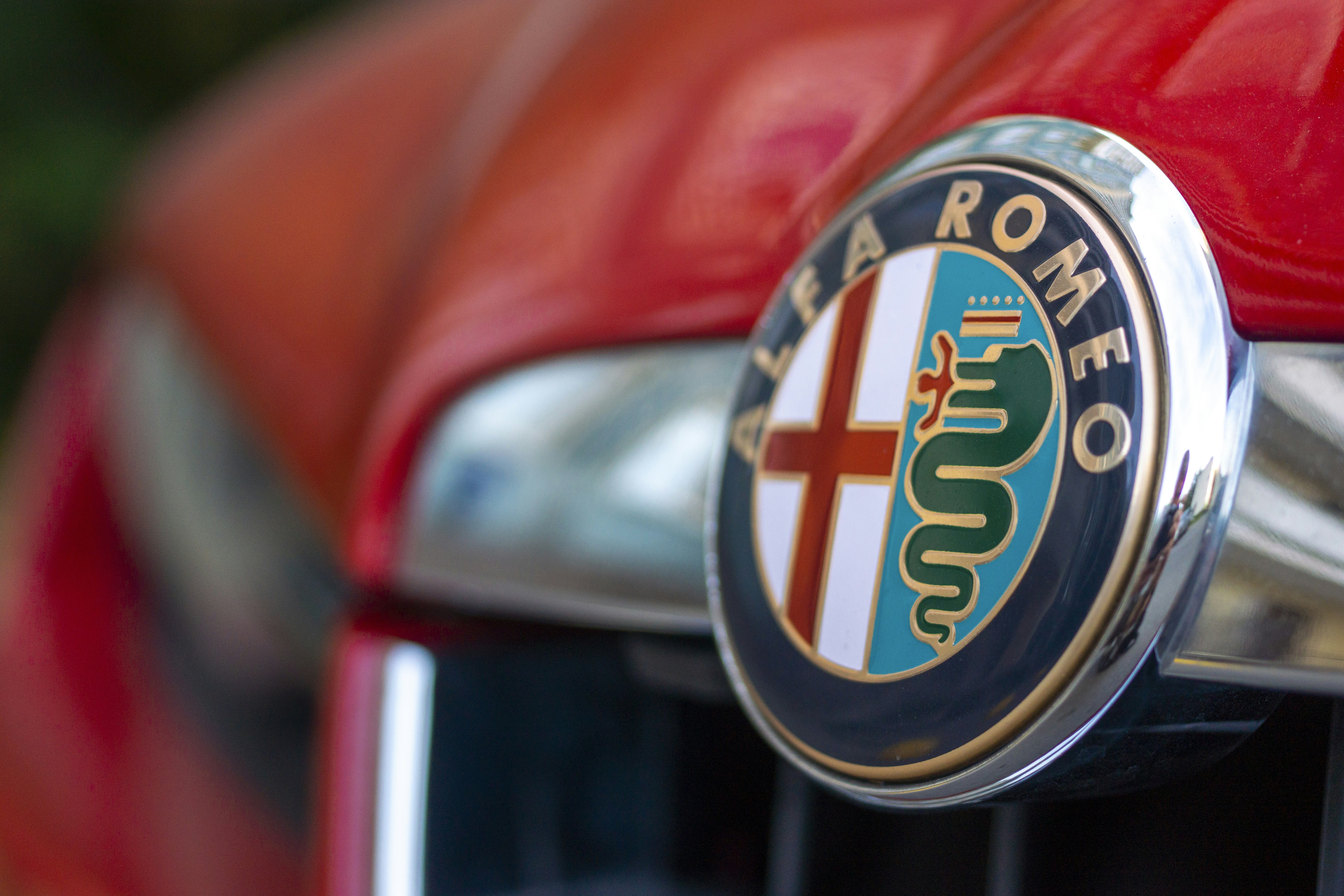 Crimson Crest: Close-Up on the Alfa Romeo Emblem