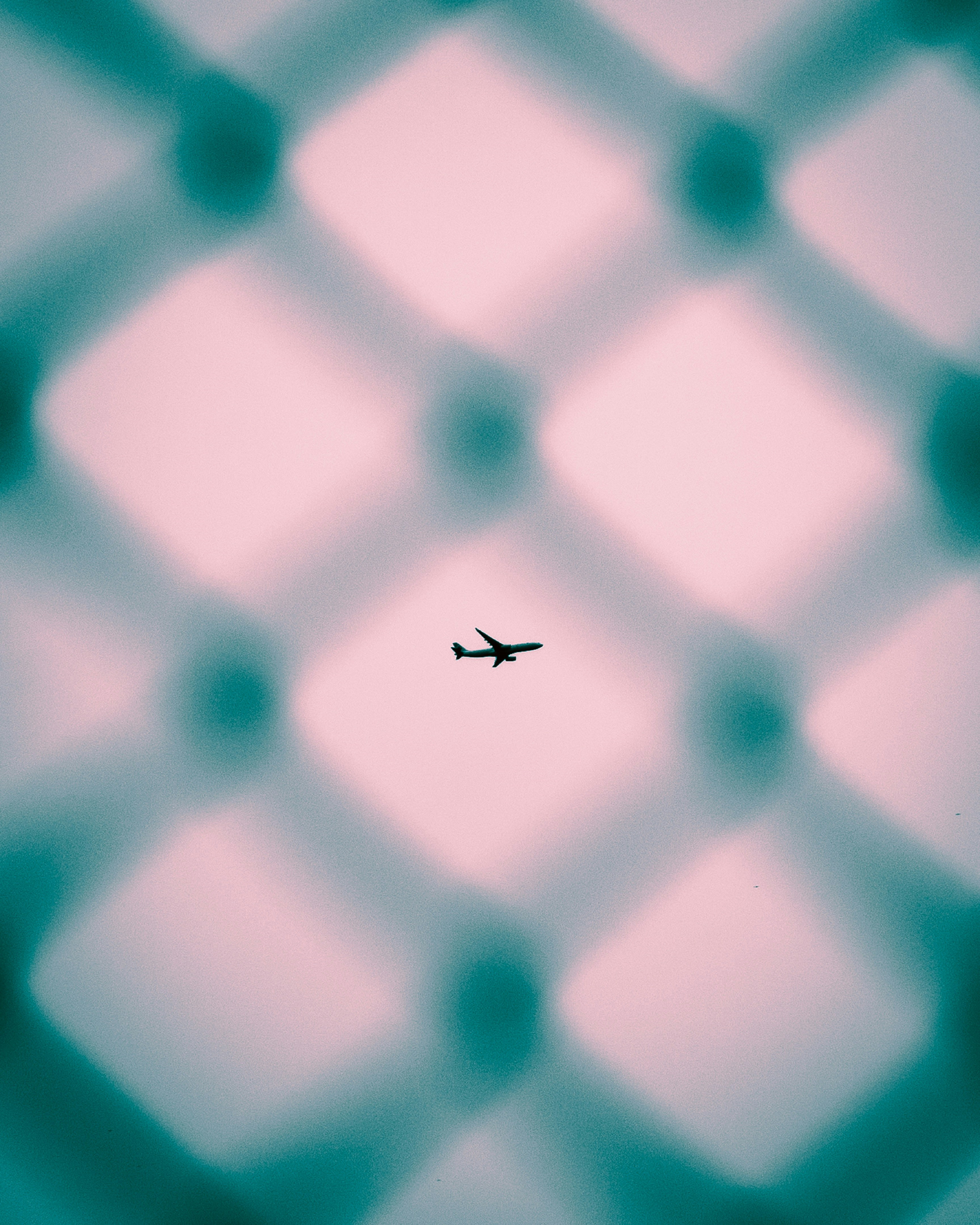 Floating in Focus: A Solo Jet Beyond Looming Grids