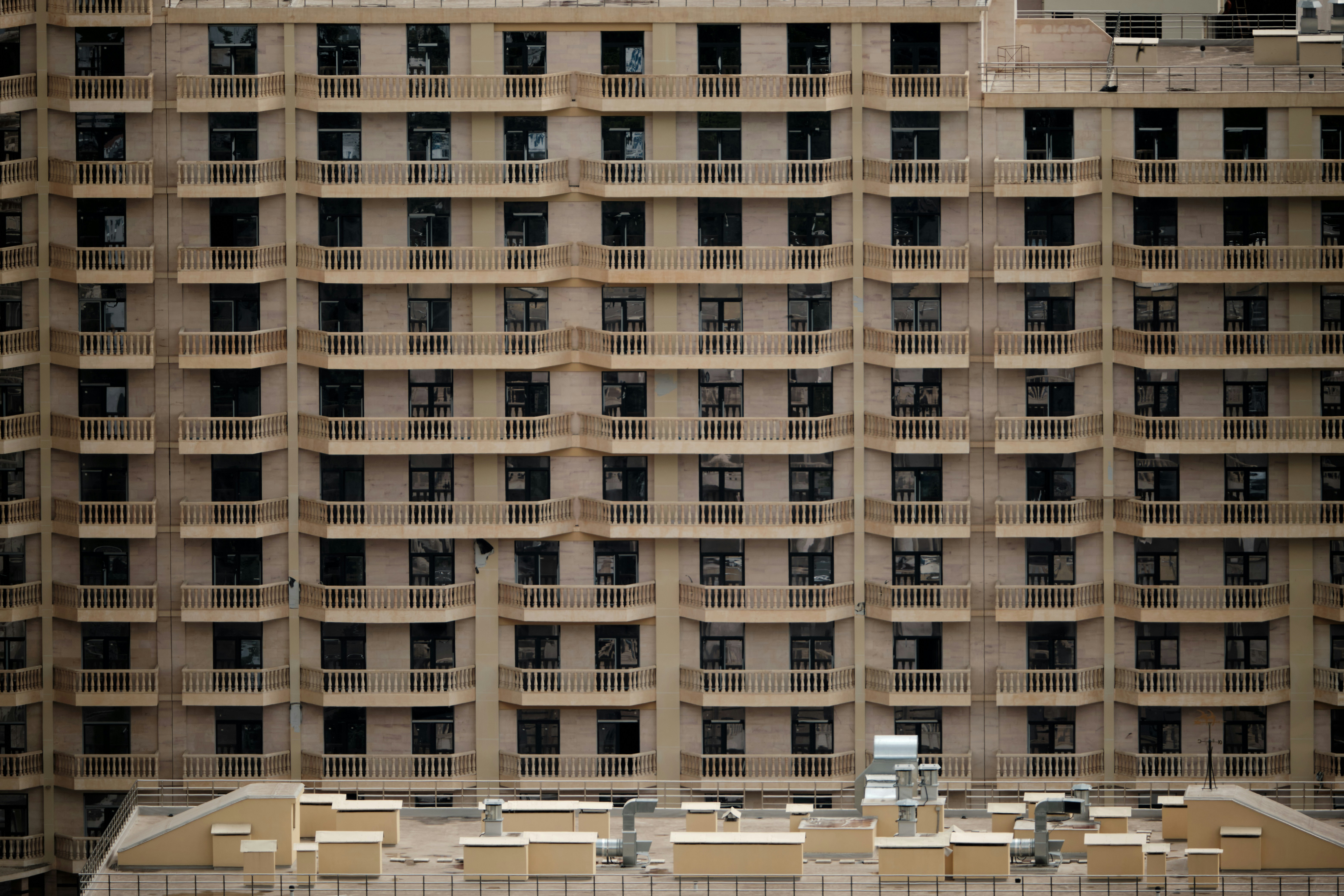 a building with many windows