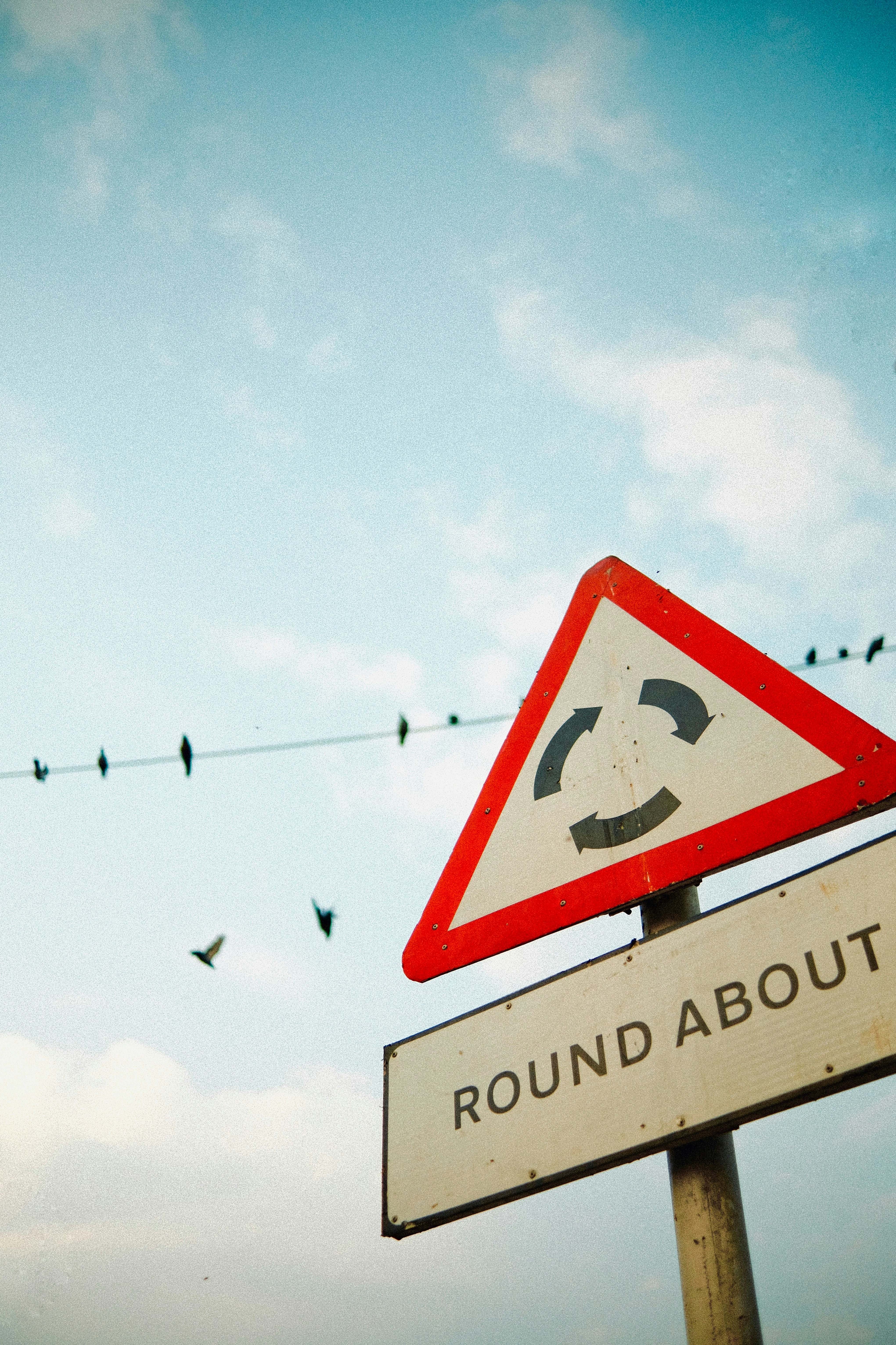 Signpost in the Sky: Rounding the Corner of a Clear Day
