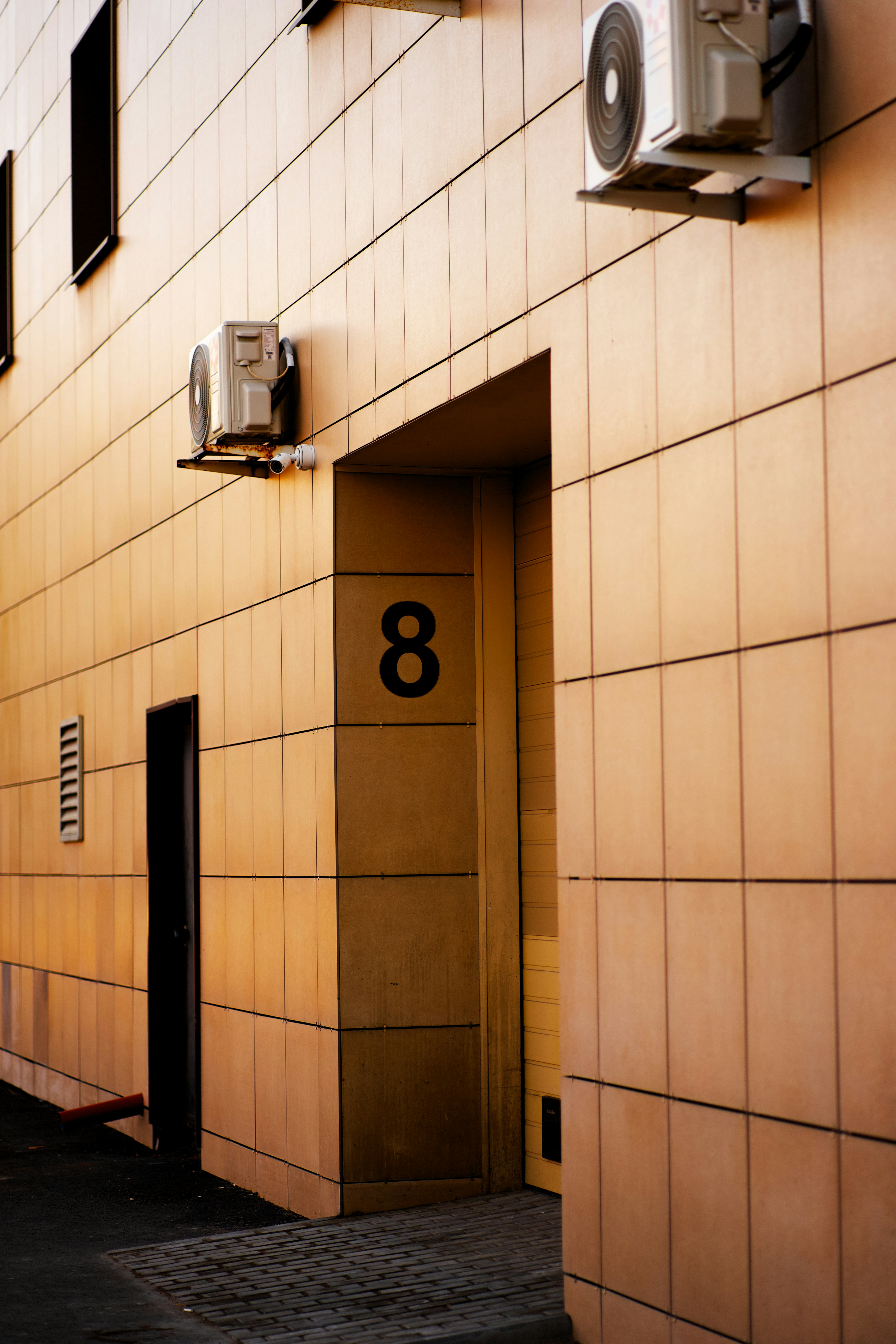 a door with a camera on it