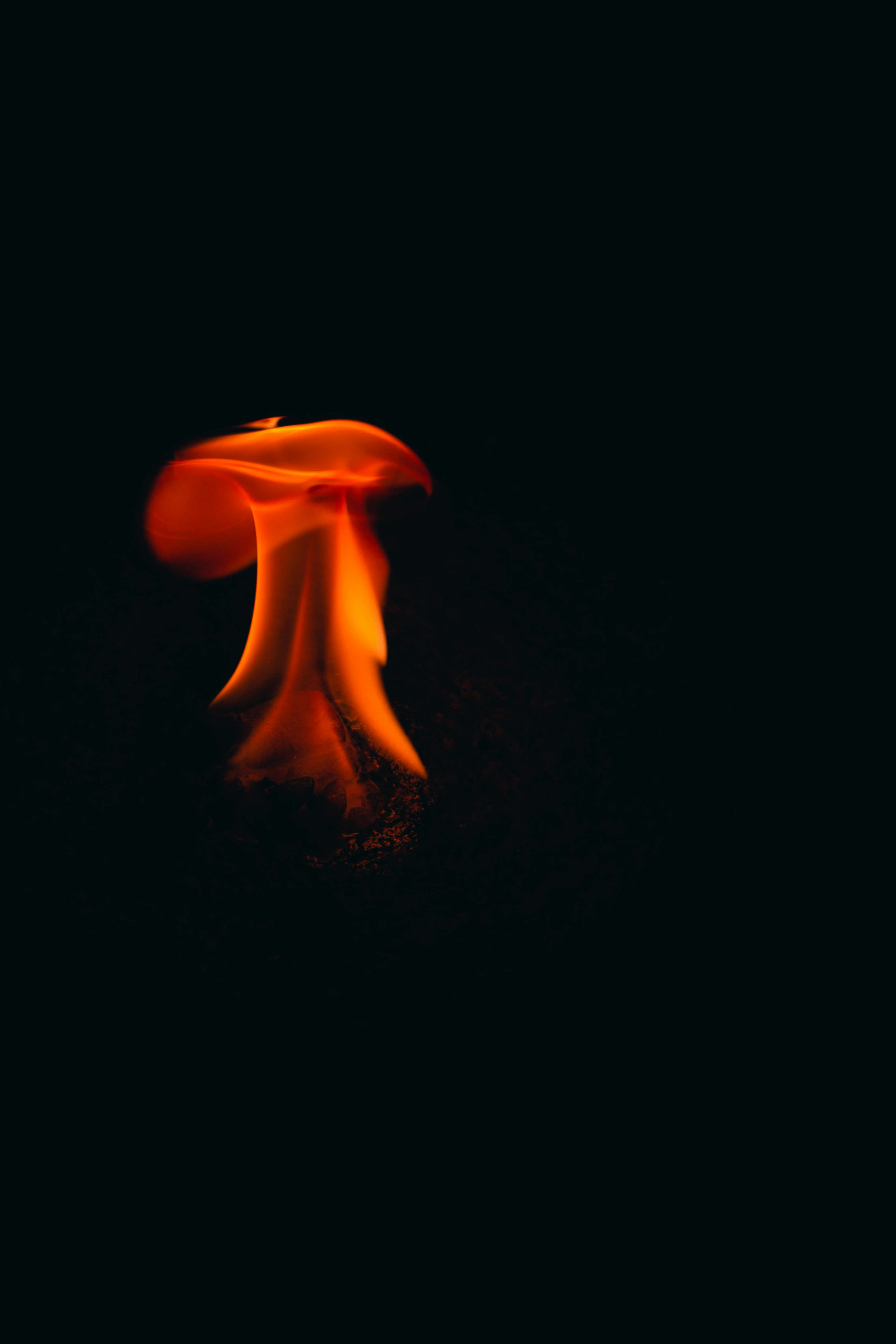Single Ember: Quiet Dance of Flame in Darkness