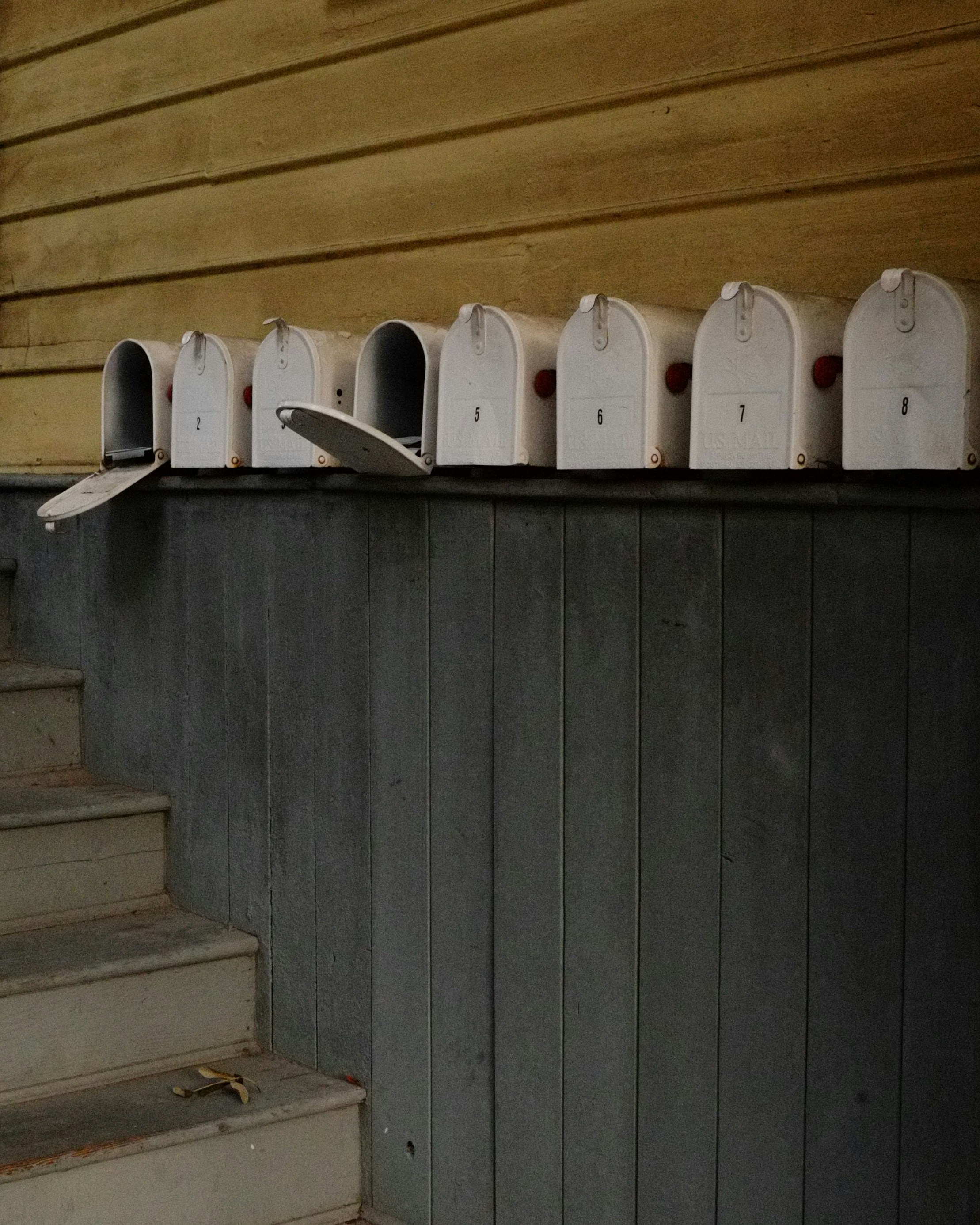 Echoes of Communication: A Row of Mailboxes