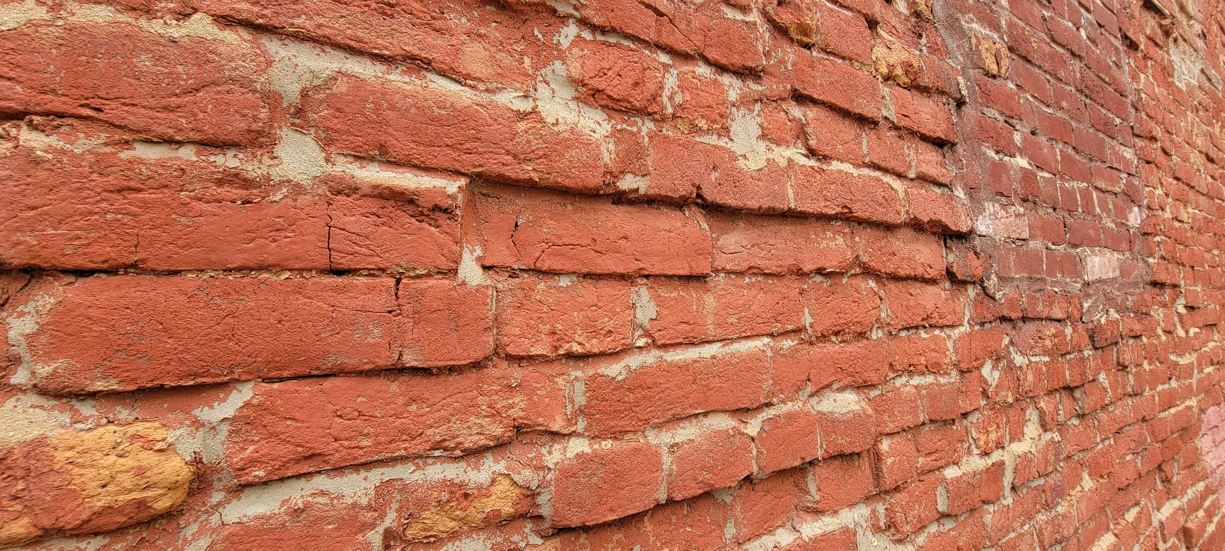Old red brick wall
