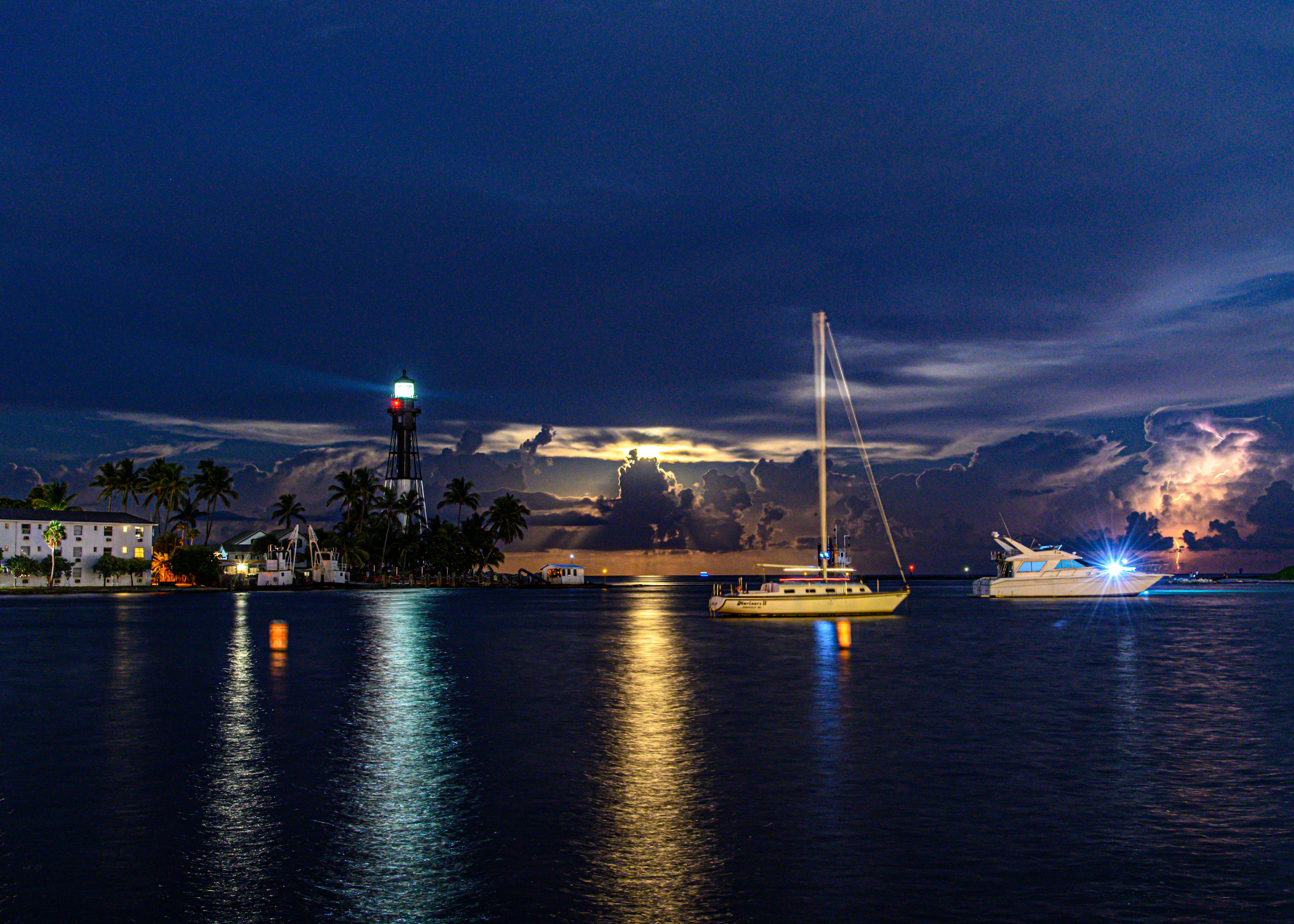 Lighthouse Serenade Under Electric Skies
