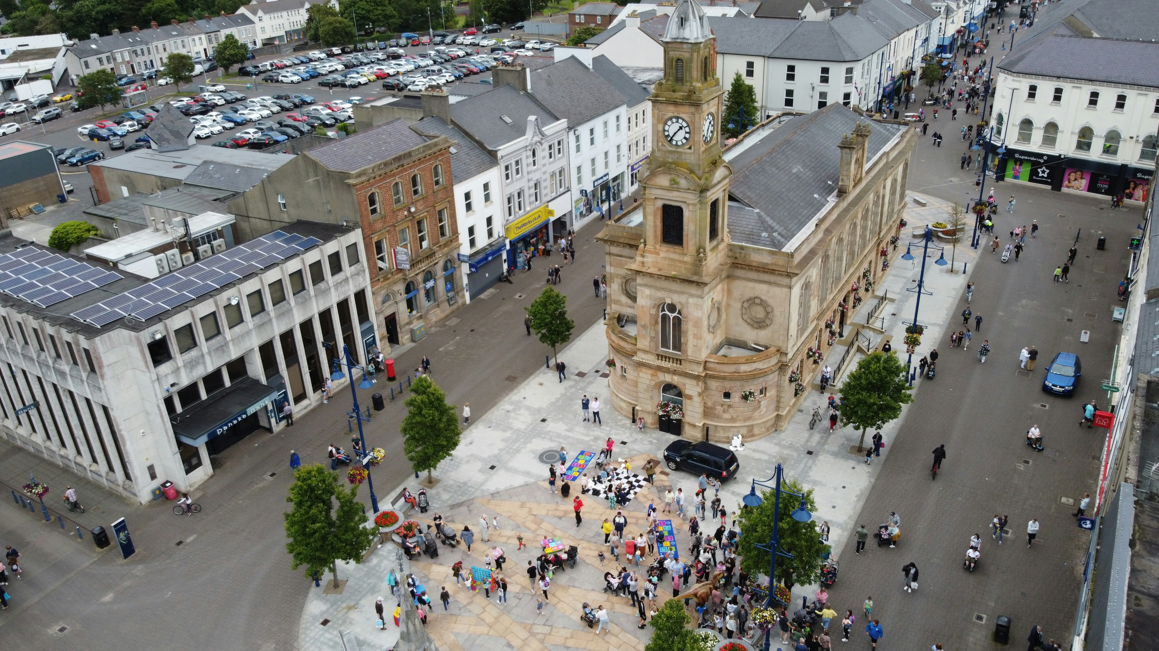 A large building with a clock tower photo – Free Coleraine town hall ...