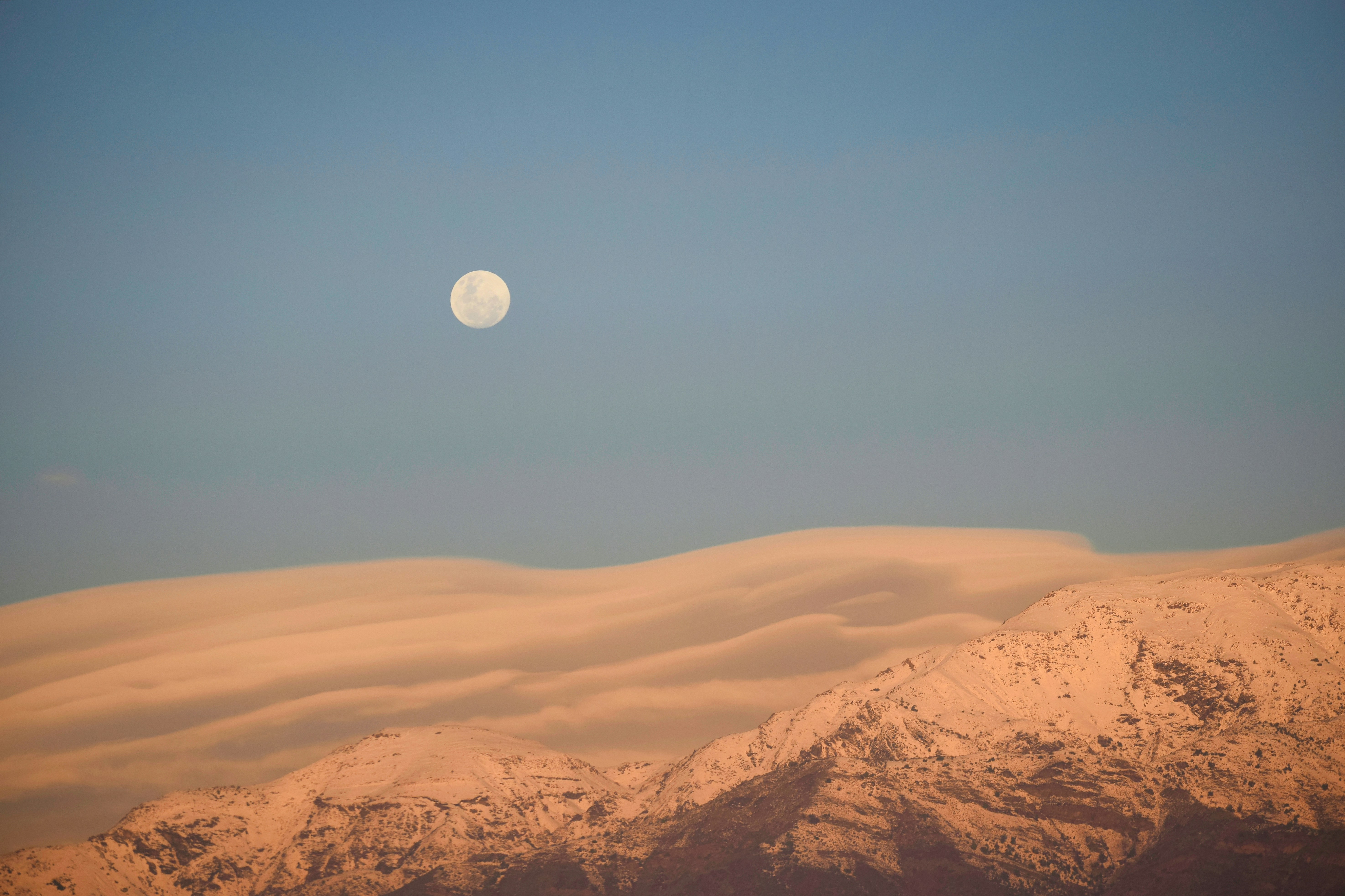 Full Moon Over Desert
