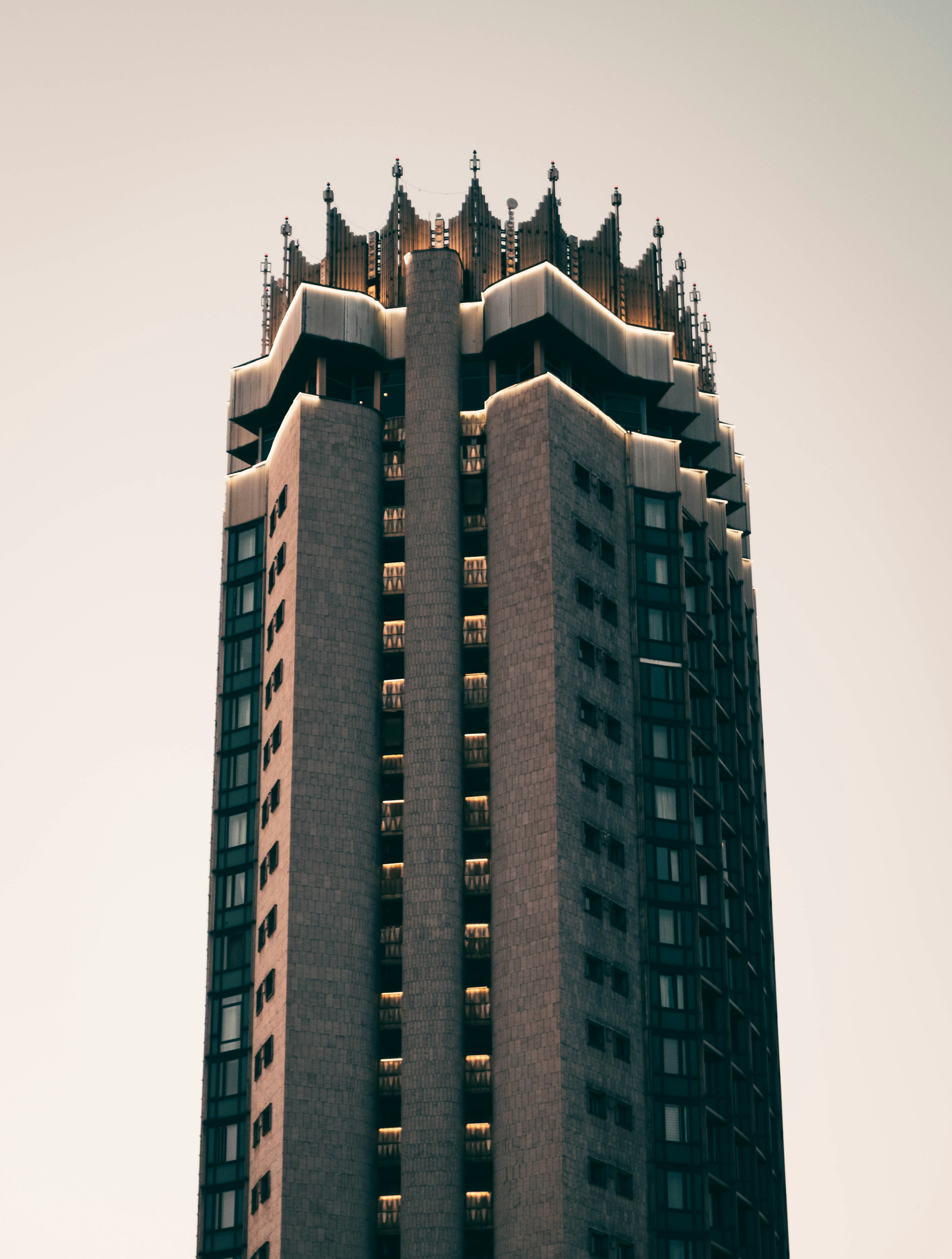 Hotel Kazakhstan | a tall building with many windows
