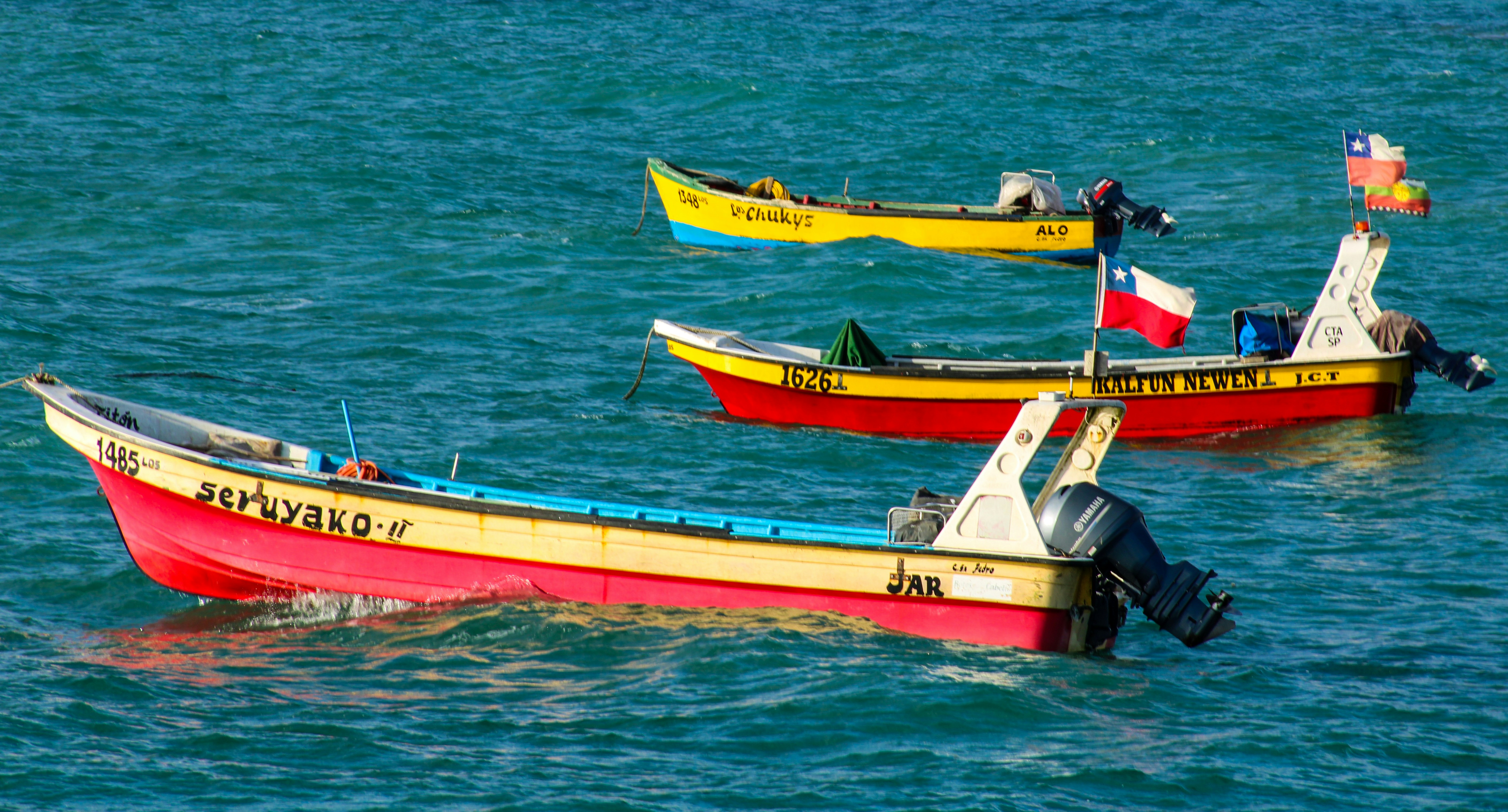 a couple of boats in the water