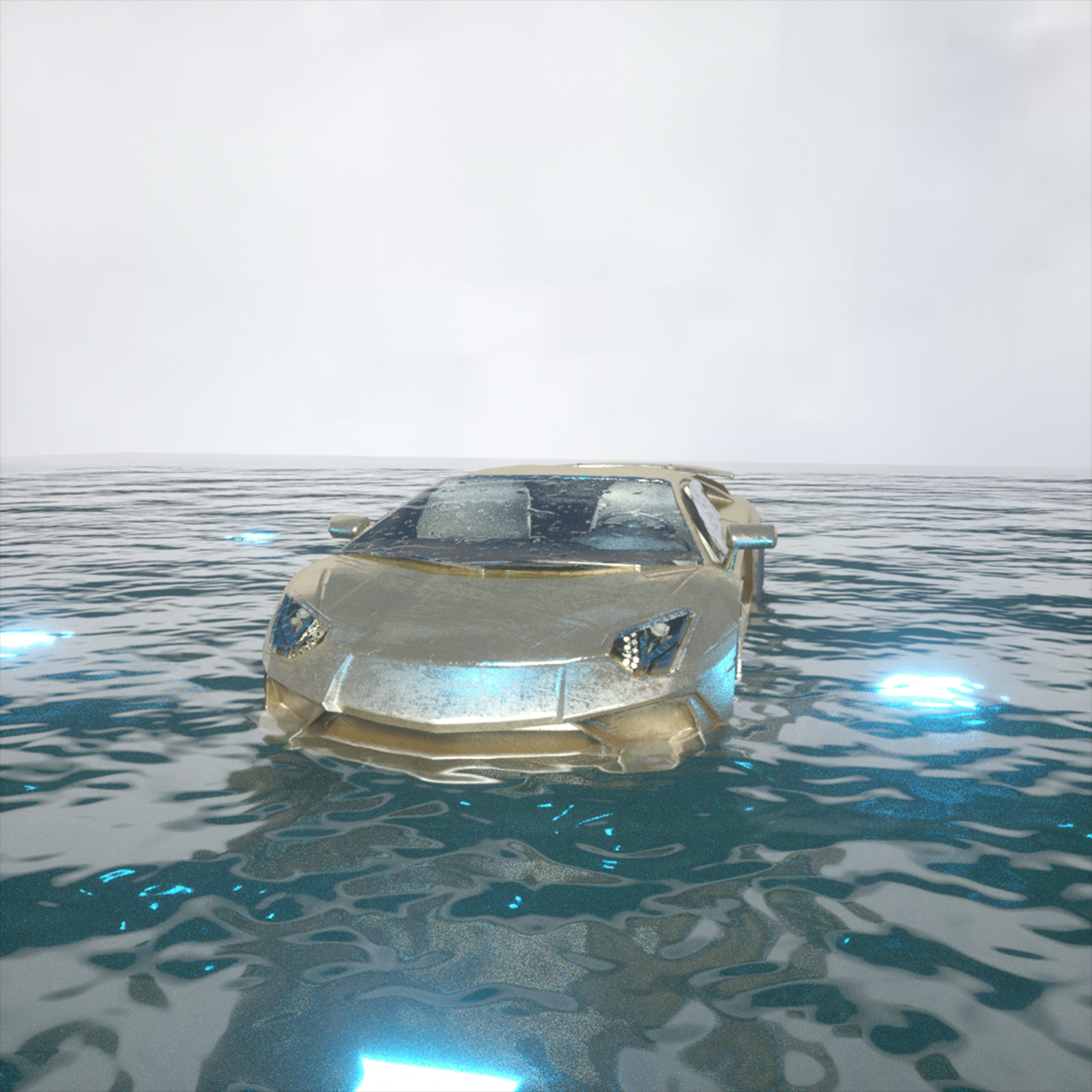A car in the water photo – Free 3d render Image on Unsplash