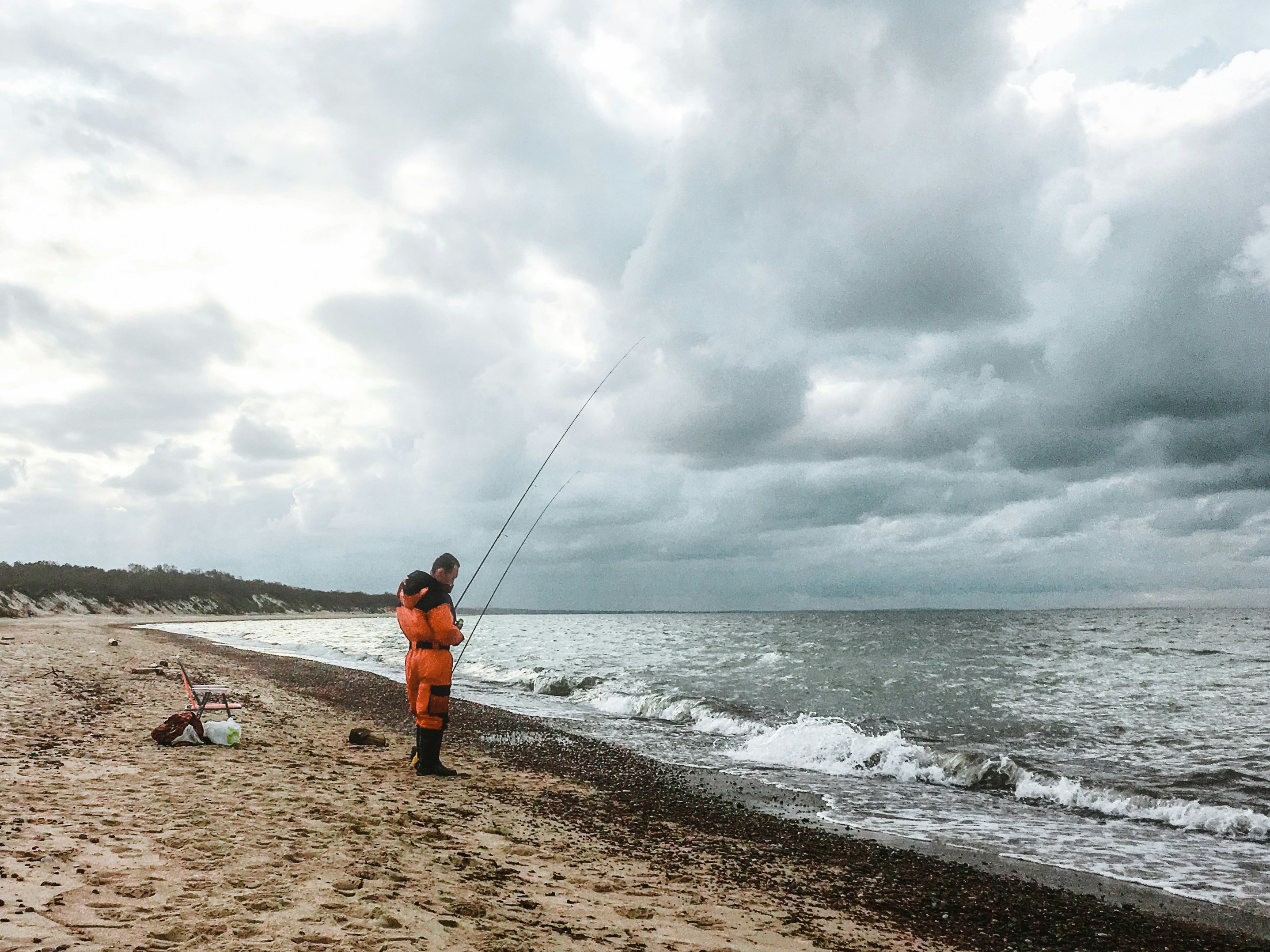 Casting Lines Under Brooding Skies