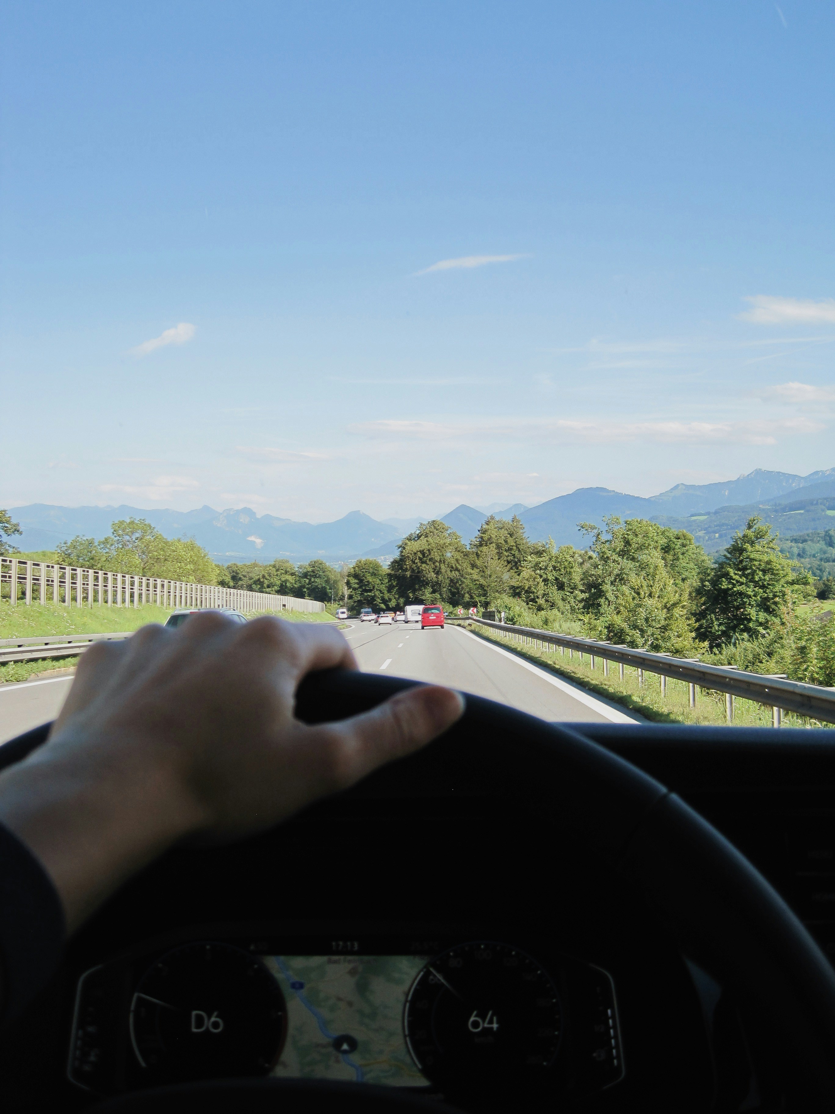 Highway through mountain site